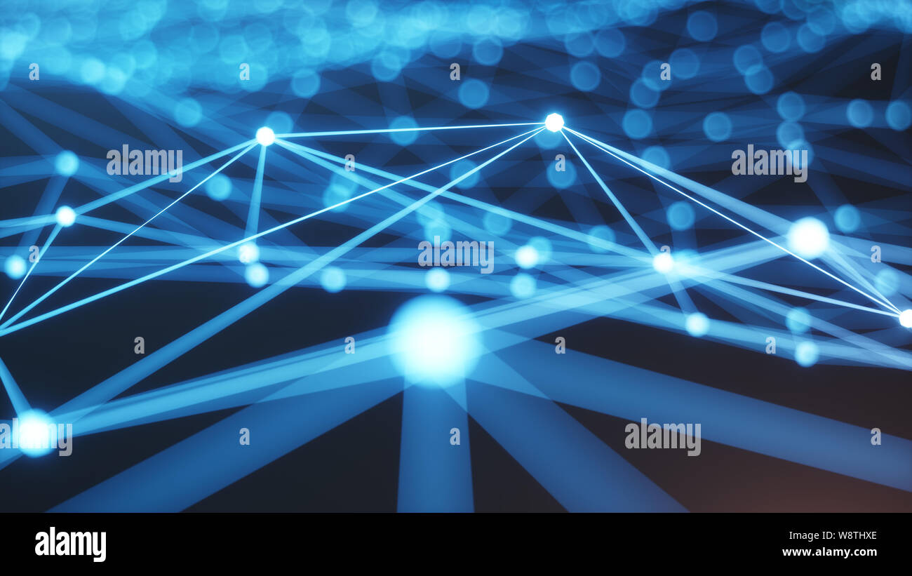 Internet Connection Technology Concept Cloud Computing Neural Communications Of A