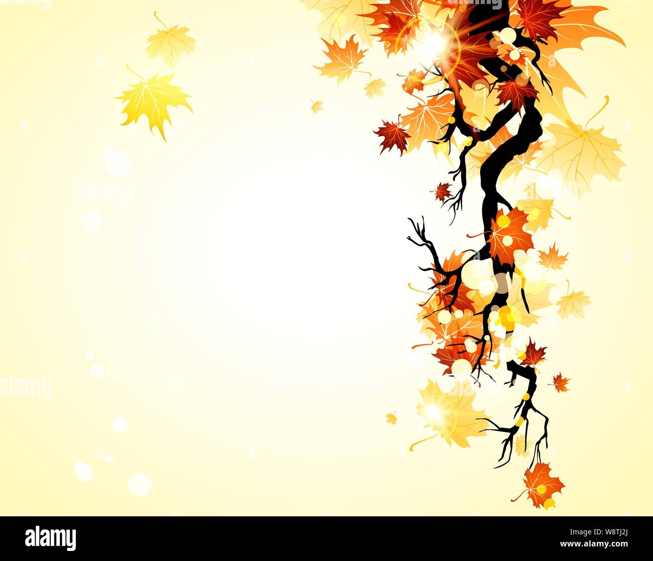 Autumn yellow background Stock Vector Image & Art - Alamy