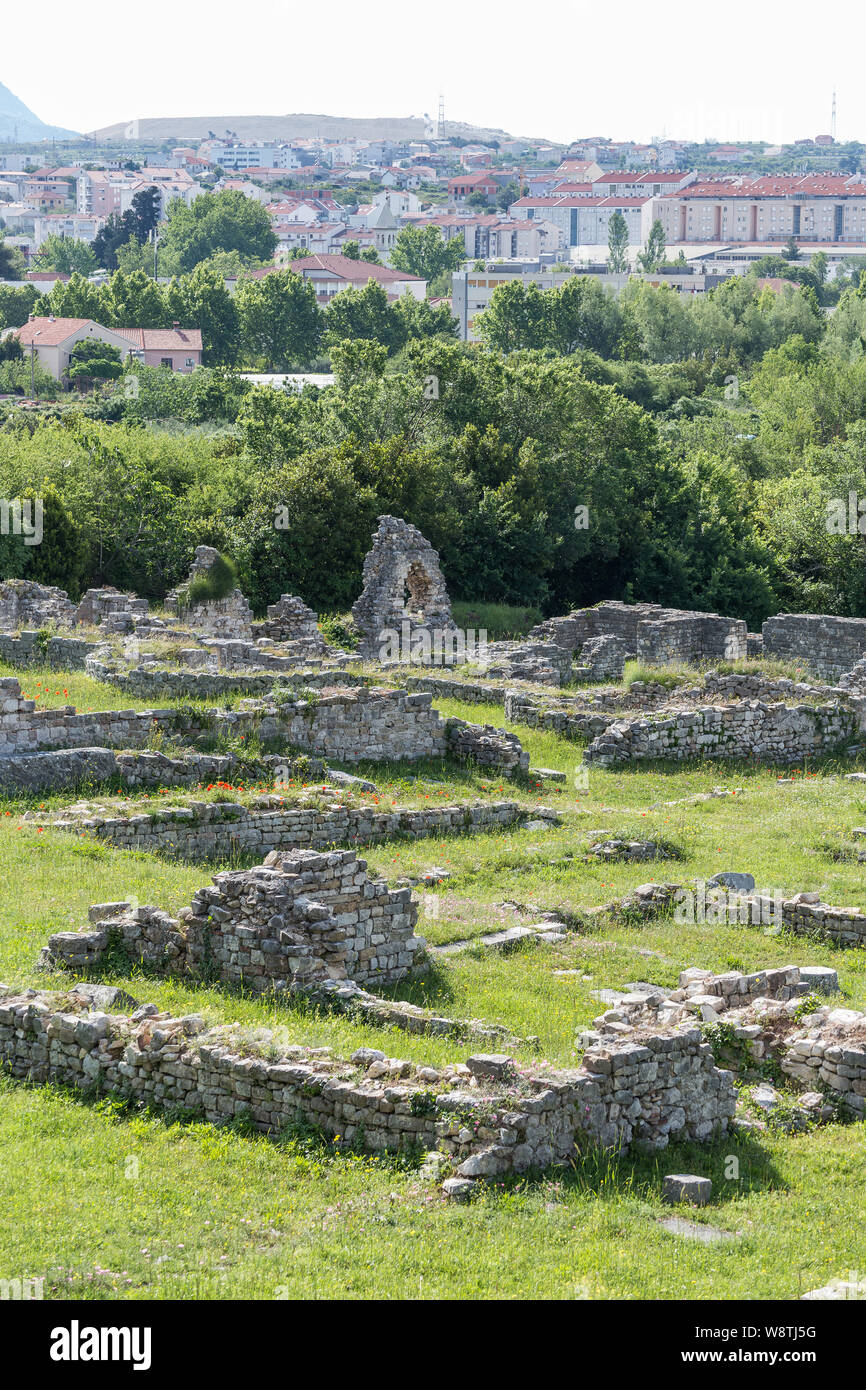 08 MAY 2019. Split, Croatia. Roman ruins of Salona at Solin, ancient ...