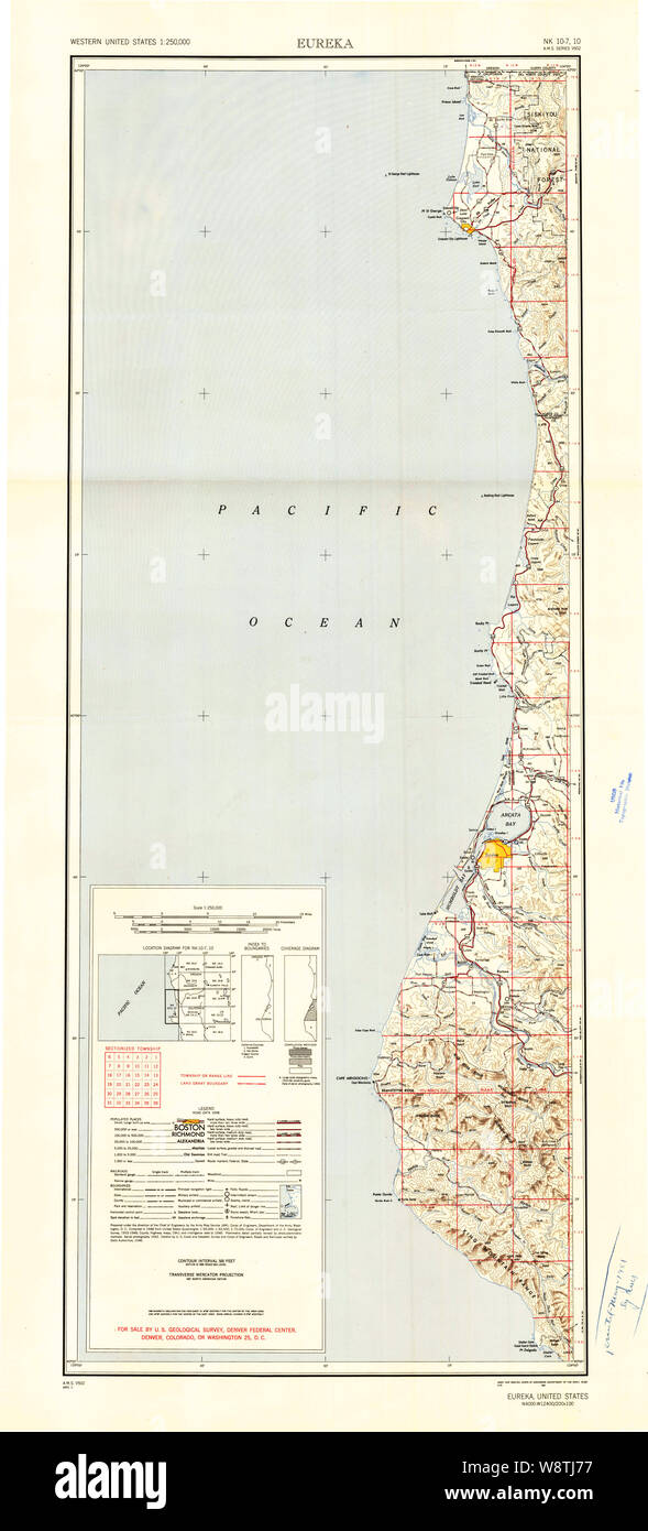 Map of eureka hi-res stock photography and images - Alamy
