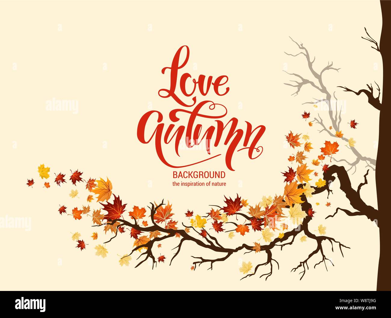 Autumn day background Stock Vector Images - Alamy
