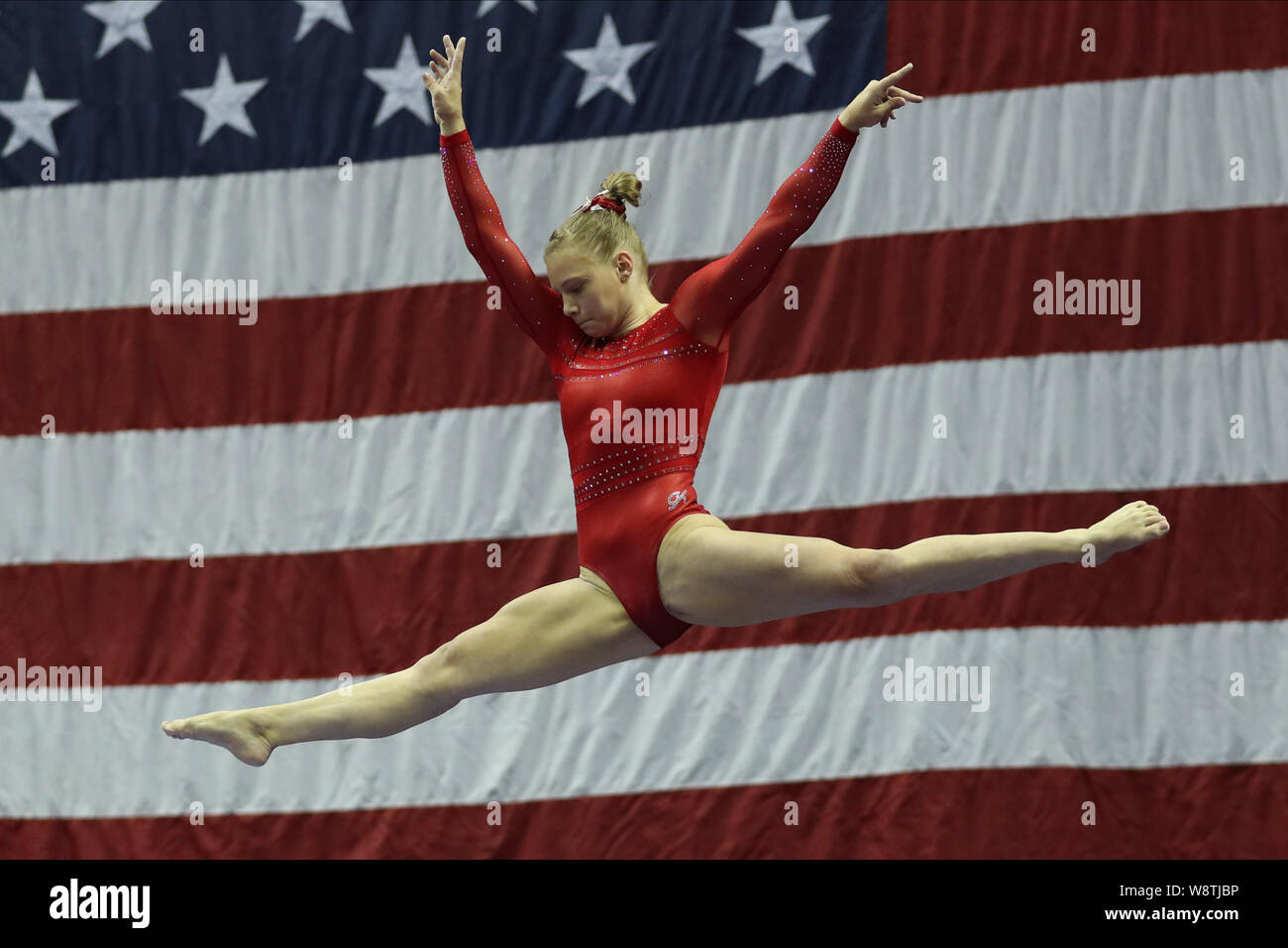 August 9, 2019: Gymnast Jade Carey competes during day one of the ...