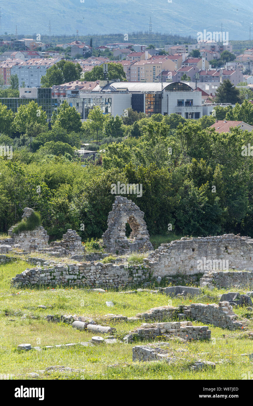 08 MAY 2019. Split, Croatia. Roman ruins of Salona at Solin, ancient ...