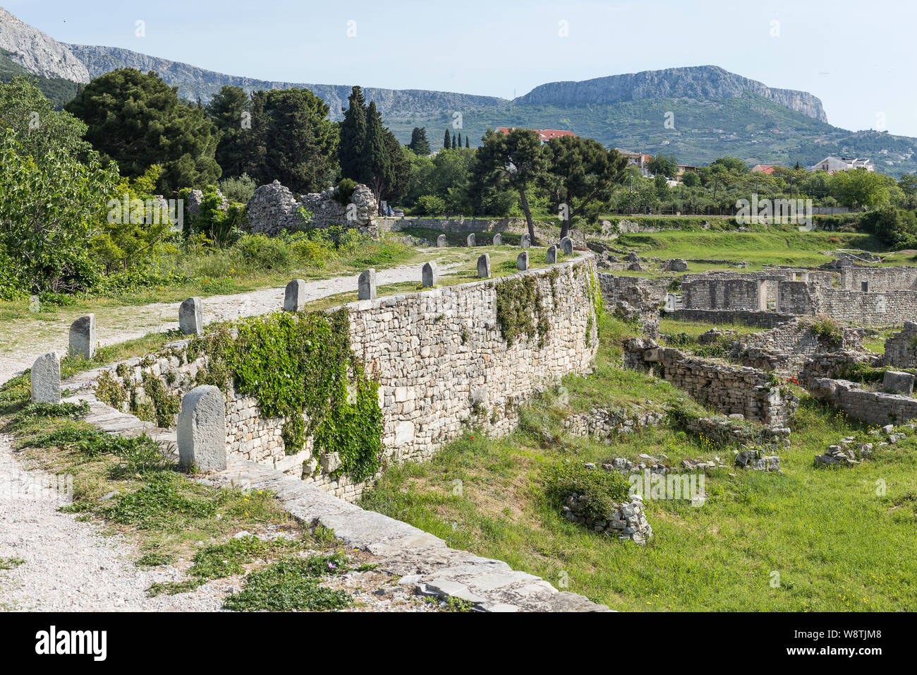 08 MAY 2019. Split, Croatia. Roman ruins of Salona at Solin, ancient ...