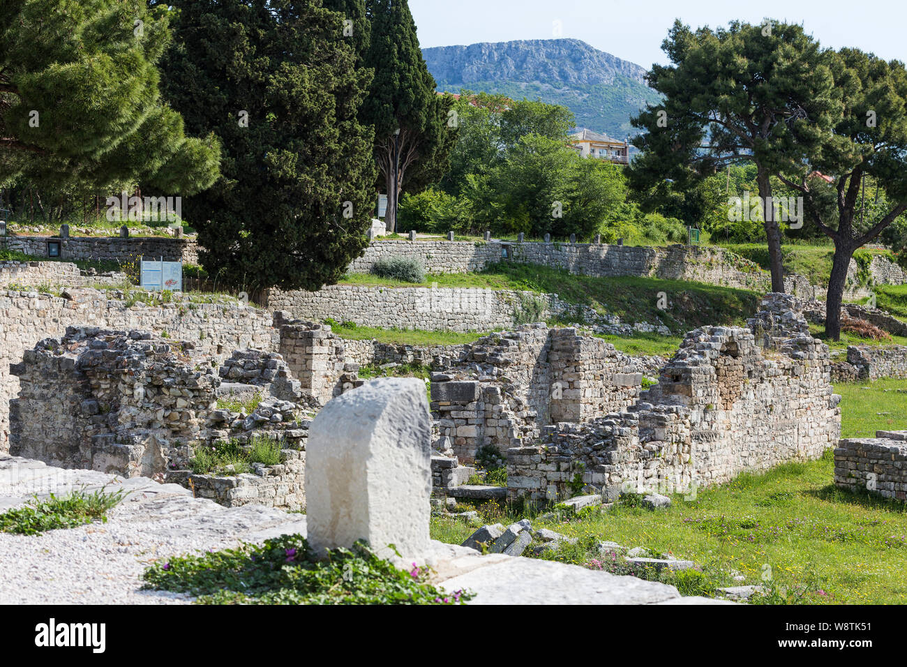 08 MAY 2019. Split, Croatia. Roman ruins of Salona at Solin, ancient ...