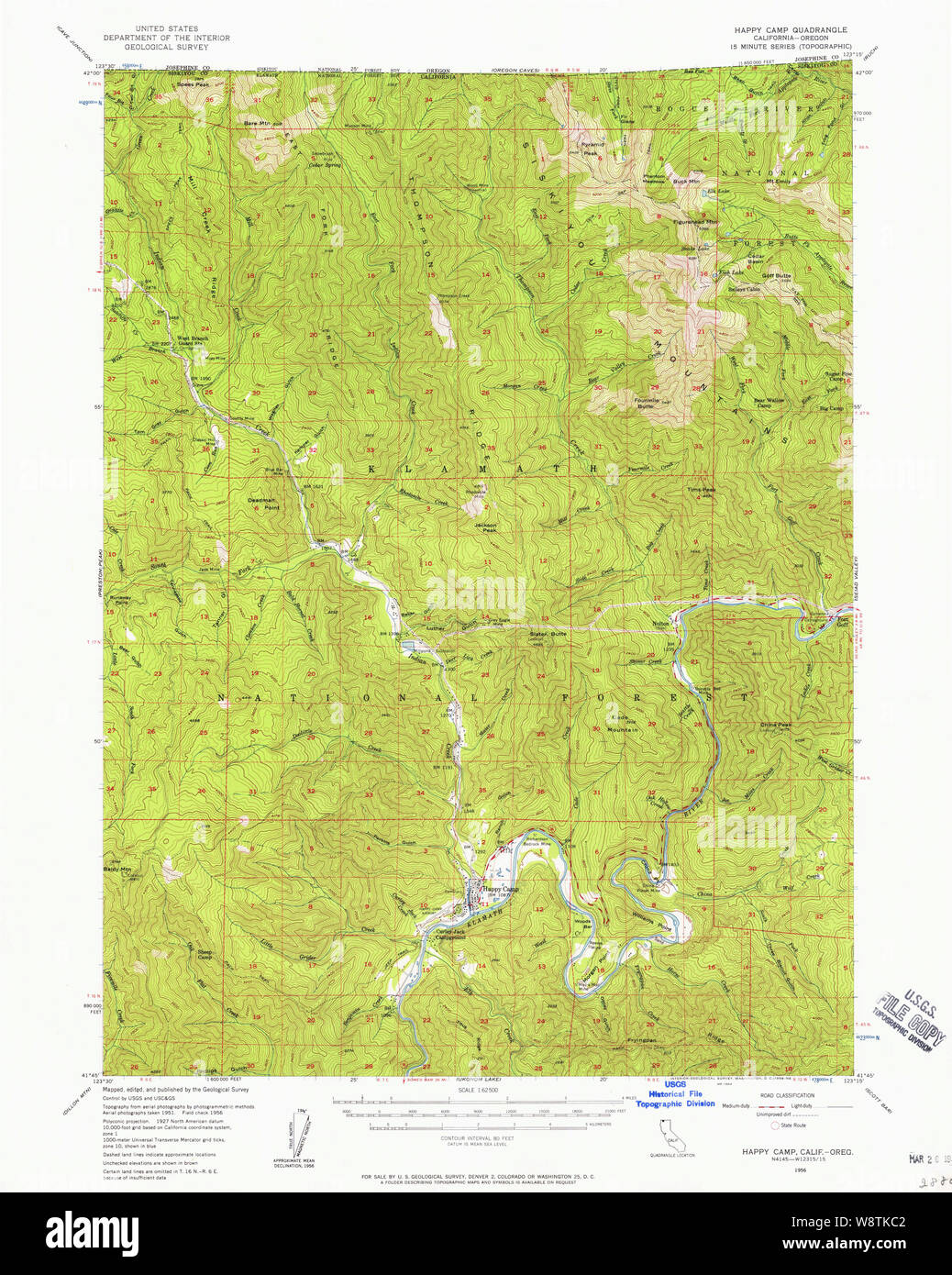 Happy camp california map hi-res stock photography and images - Alamy