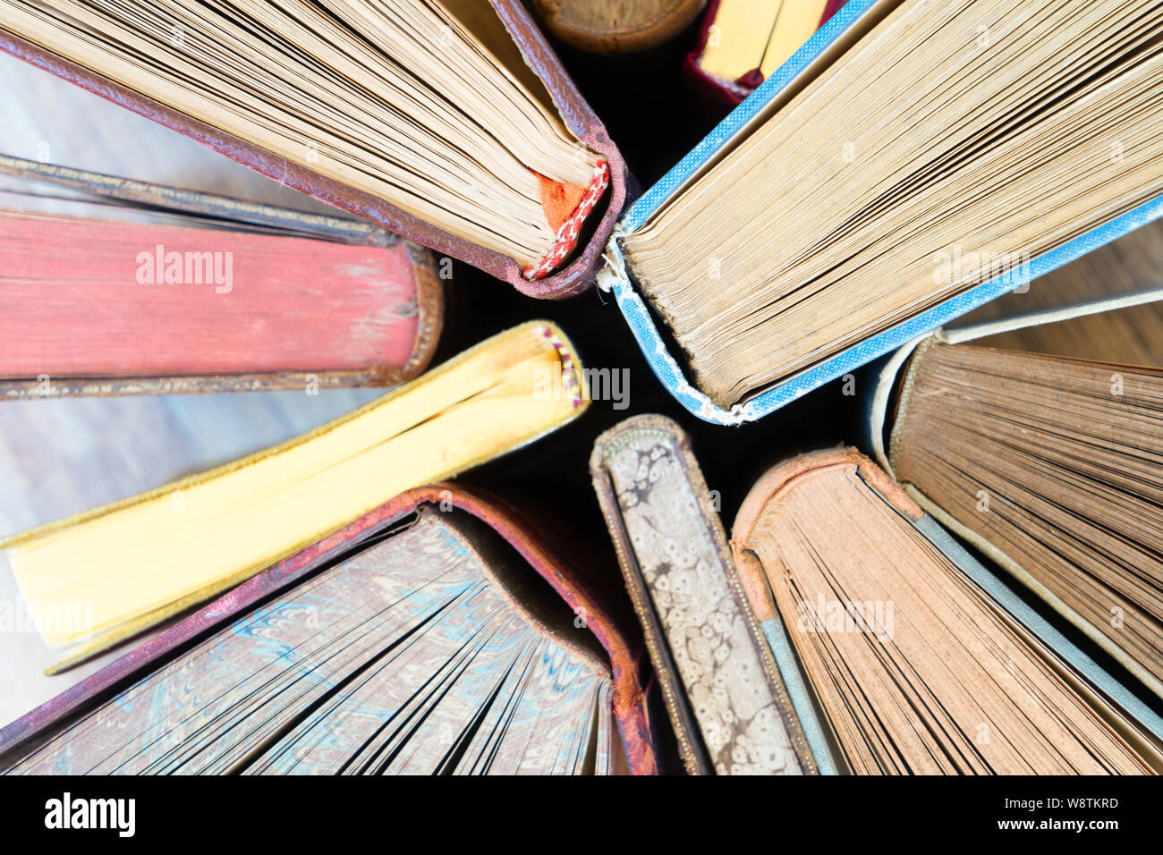 Pile of old books Stock Photo - Alamy