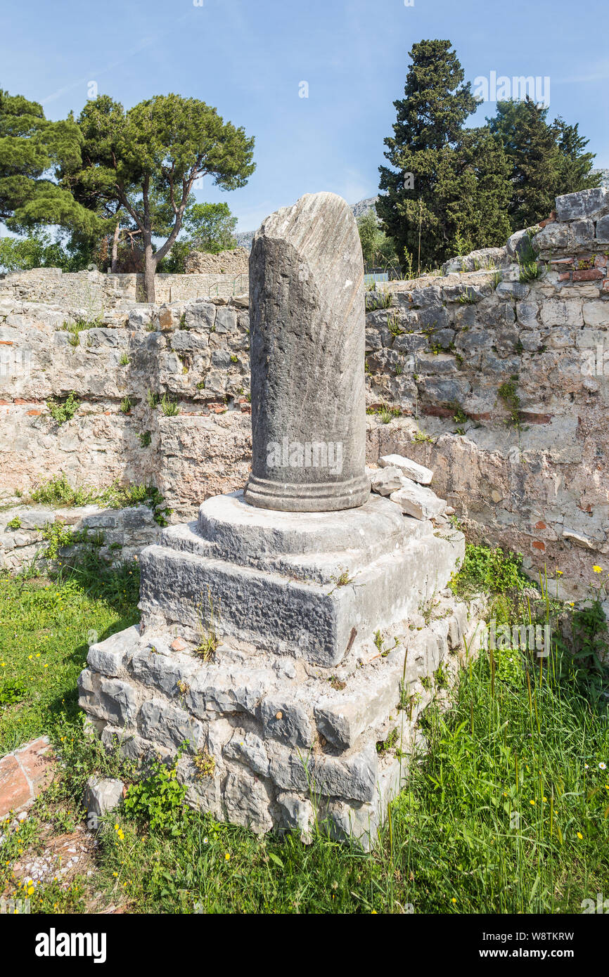 08 MAY 2019. Split, Croatia. Roman ruins of Salona at Solin, ancient ...