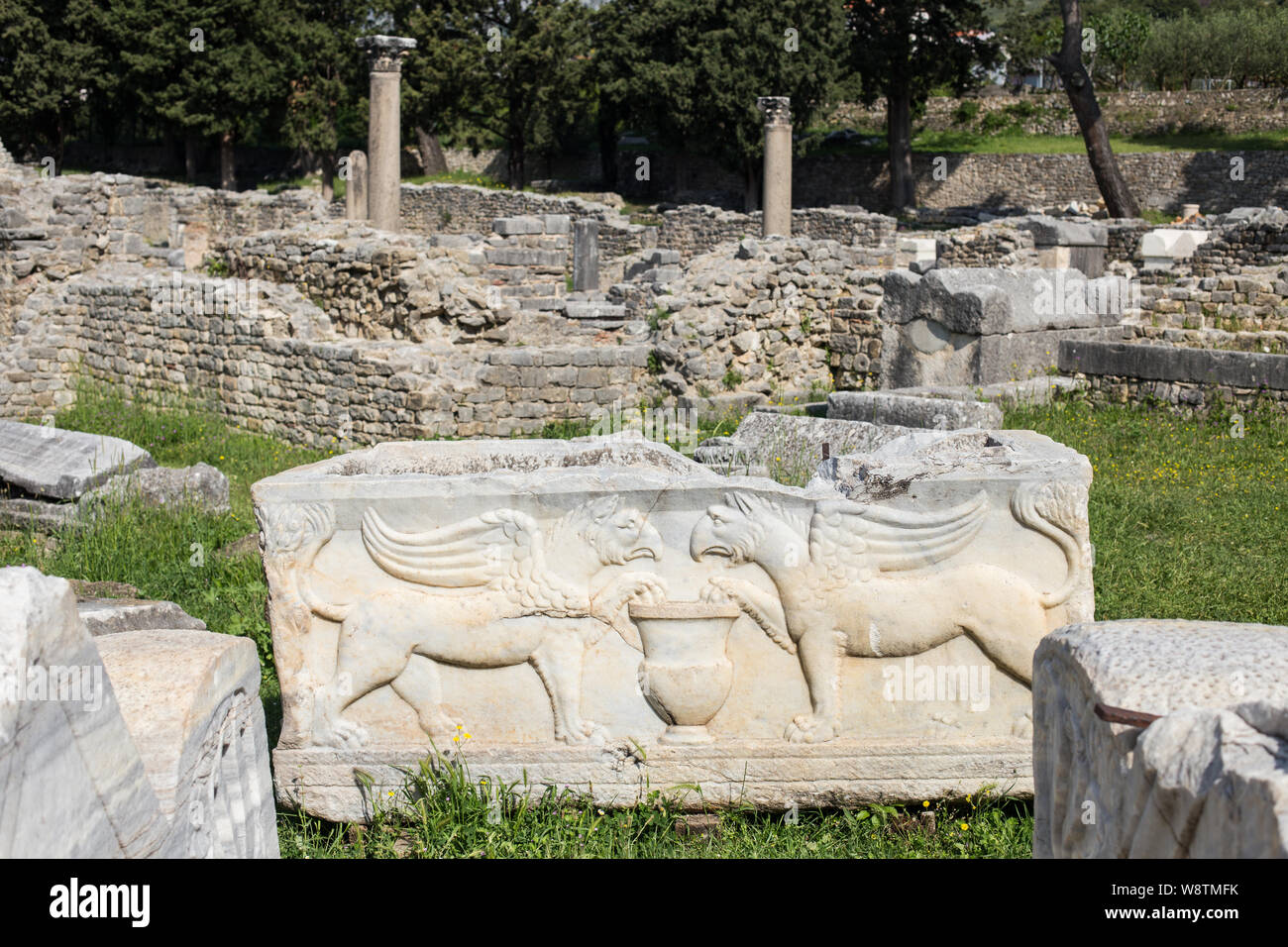 08 MAY 2019. Split, Croatia. Roman ruins of Salona at Solin, ancient ...