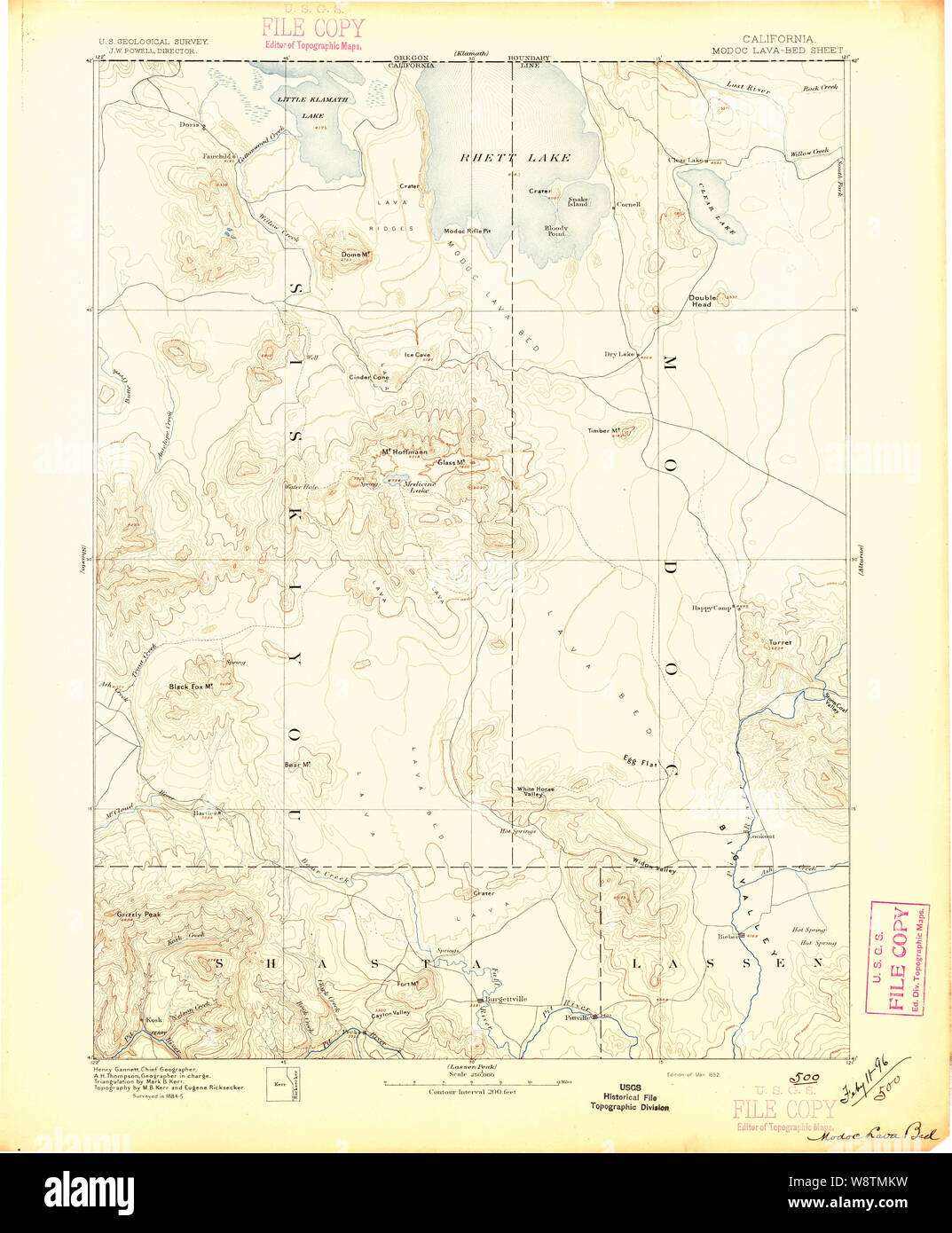 Modoc map hi-res stock photography and images - Alamy