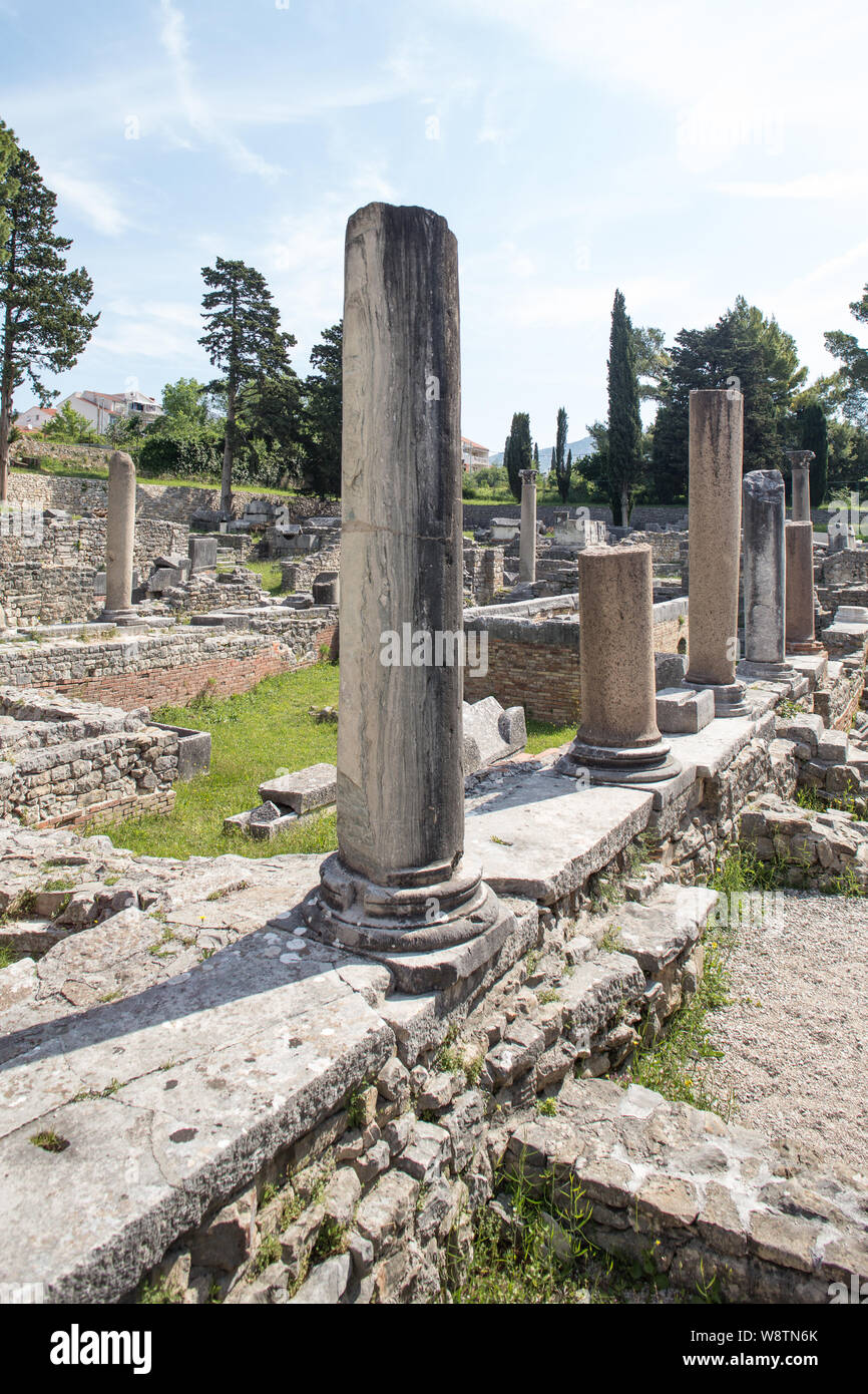 08 MAY 2019. Split, Croatia. Roman ruins of Salona at Solin, ancient ...