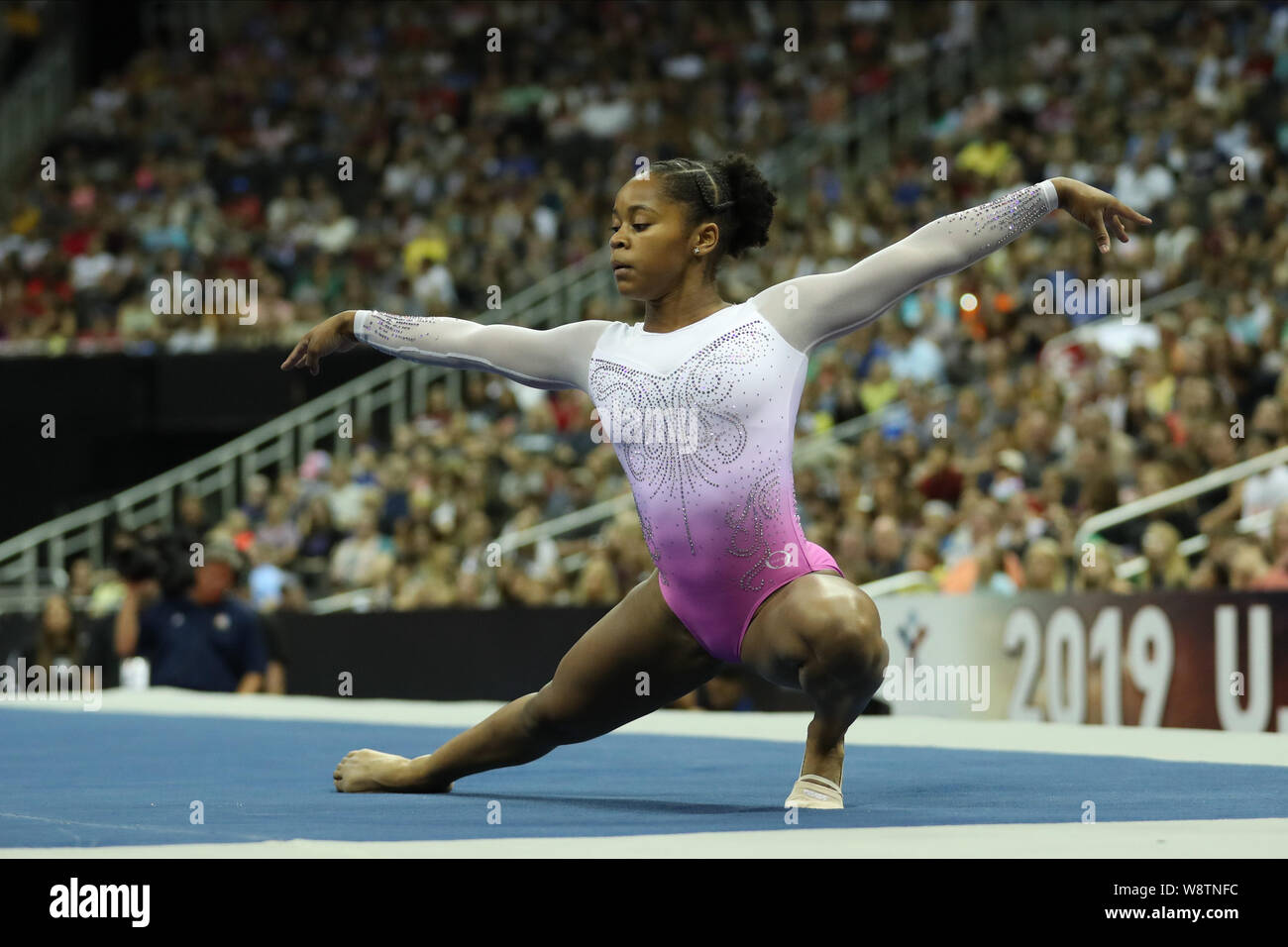 August 9, 2019: Gymnast Sloane Blakely competes during day one of the ...
