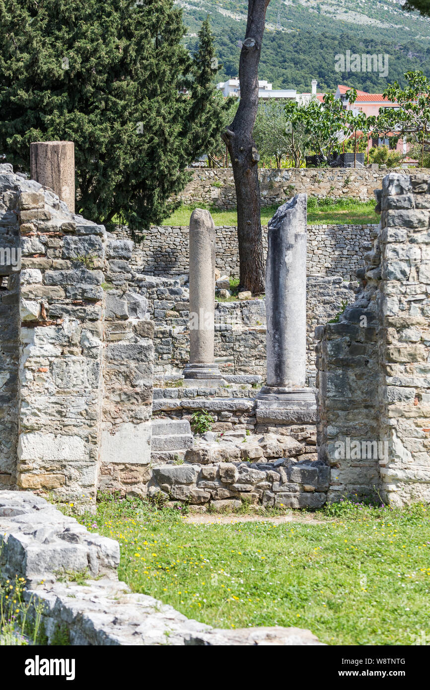 08 MAY 2019. Split, Croatia. Roman ruins of Salona at Solin, ancient ...