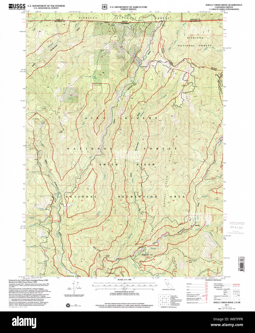 USGS Topo Map California Shelly Creek Ridge 295180 1997 24000 ...