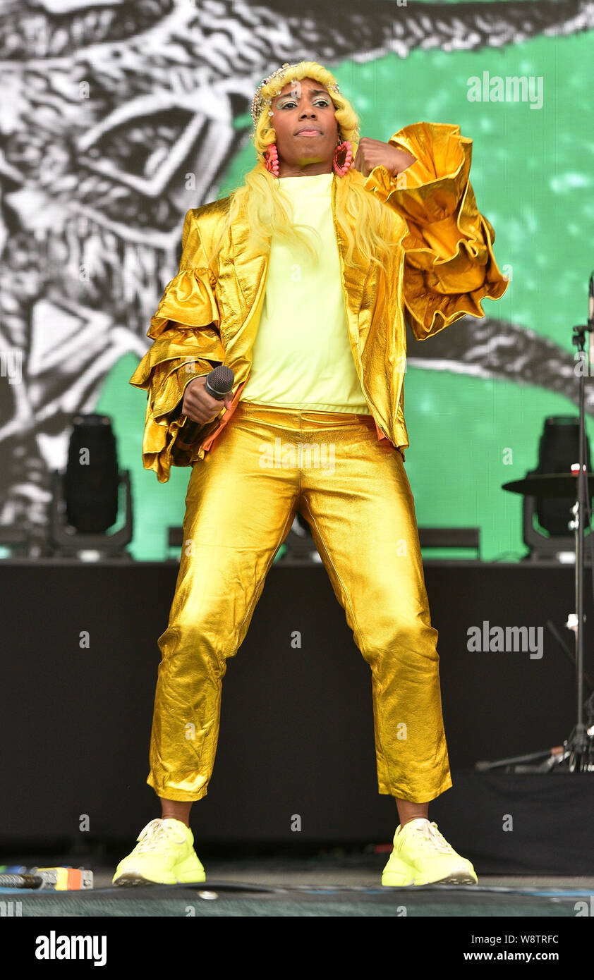 SAN FRANCISCO, CALIFORNIA - AUGUST 10: Santigold performs onstage ...