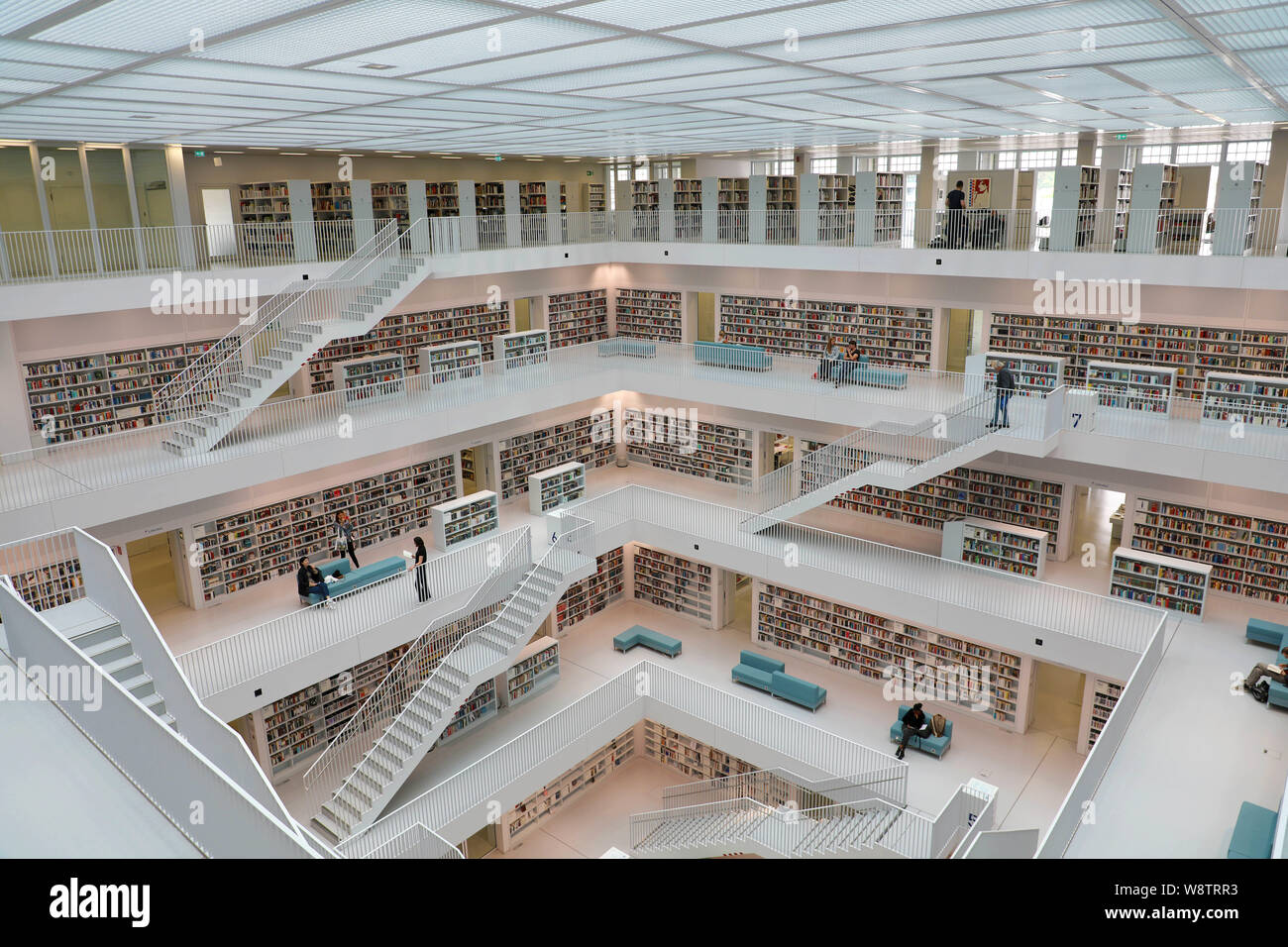 STUTTGART, GERMANY - JUNE 12, 2019: Stuttgart modern city library ...