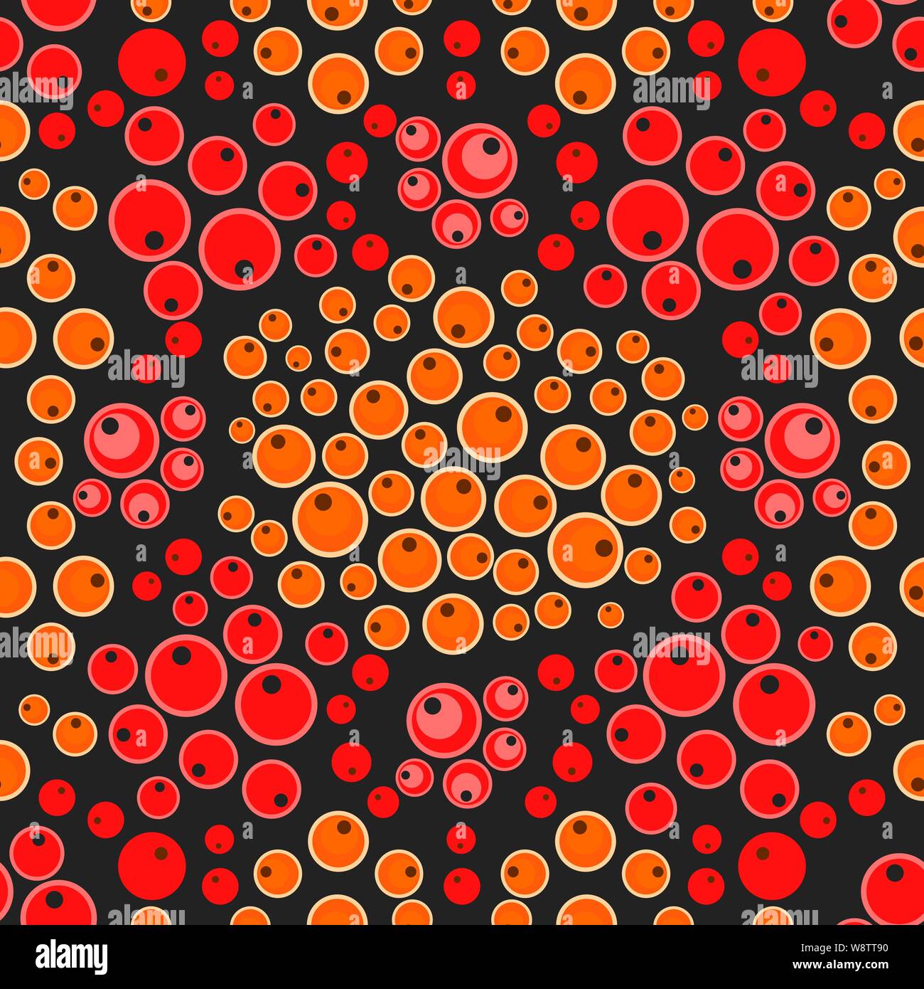 Floral Berry Seamless Background In Flat Style. Design For Greeting ...