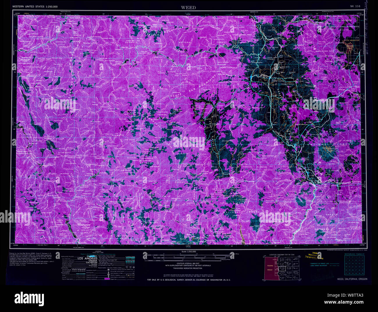 Map of weed california hi-res stock photography and images - Alamy