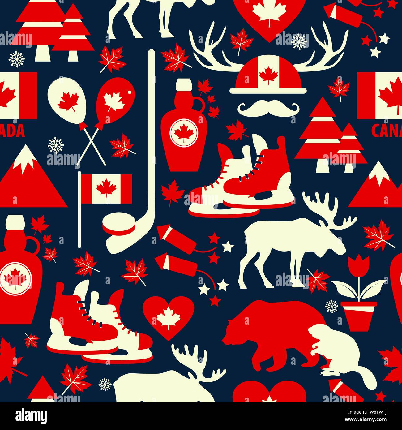 Canada sign and symbol, Info-graphic elements flat icons set in ...