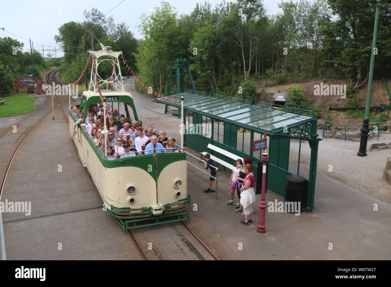 CRICH TRAMWAY VILLAGE MUSEUM IN DERBYSHIRE Stock Photo - Alamy
