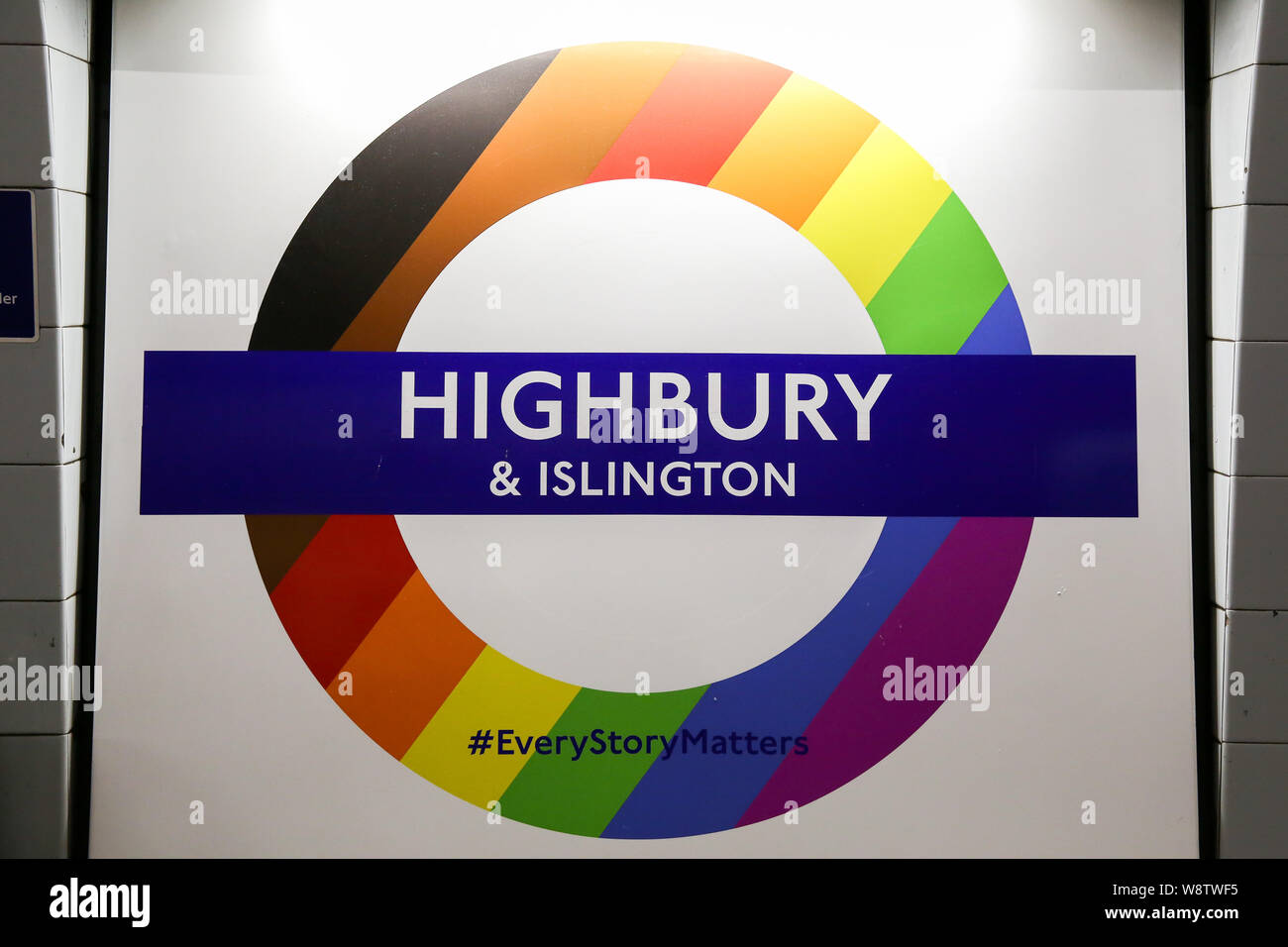 London, UK. 11th Aug, 2019. London underground station, Highbury ...