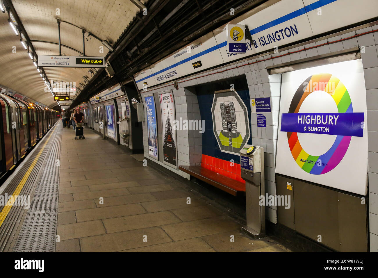London, UK. 11th Aug, 2019. London underground station, Highbury ...