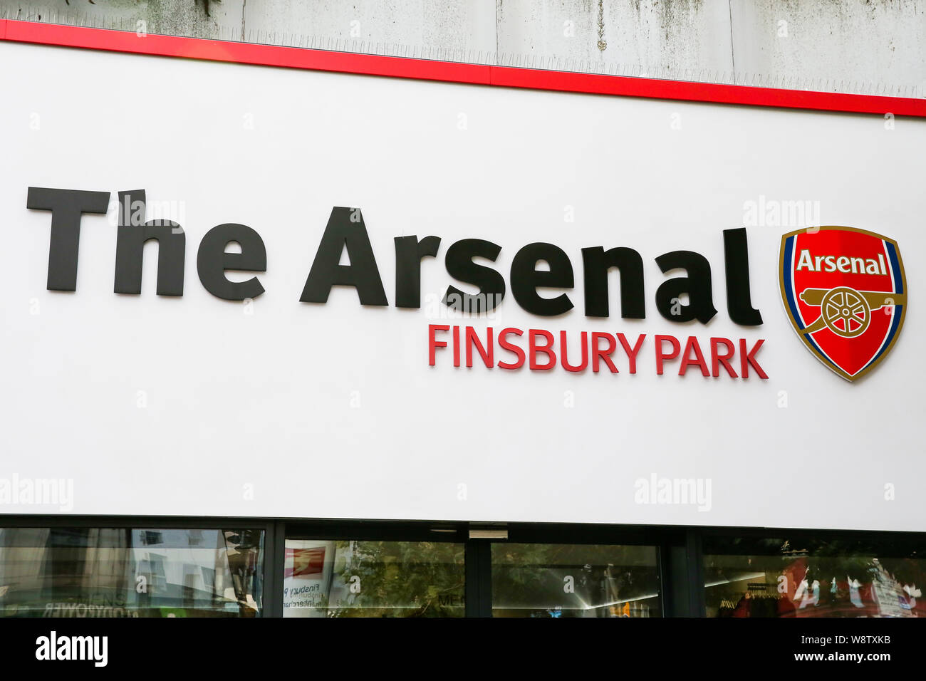 London, UK. 11th Aug, 2019. The exterior view of the Arsenal Shop at ...