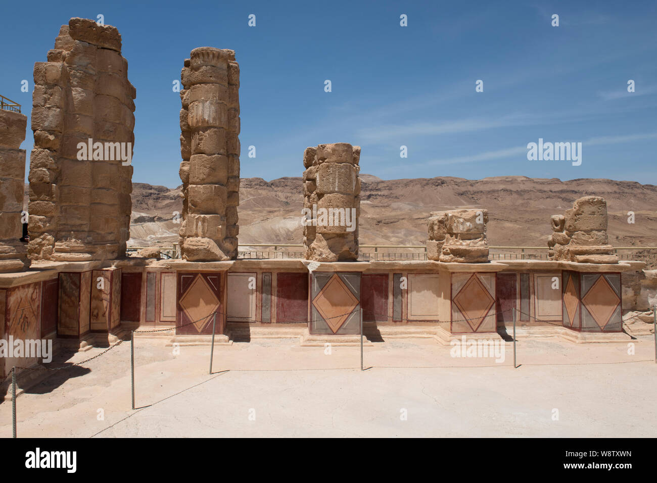 Israel, Masada National Park aka Massada. The Northern Palace aka Herod ...