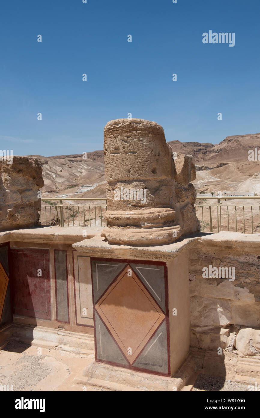 Israel, Masada National Park aka Massada. The Northern Palace aka Herod ...