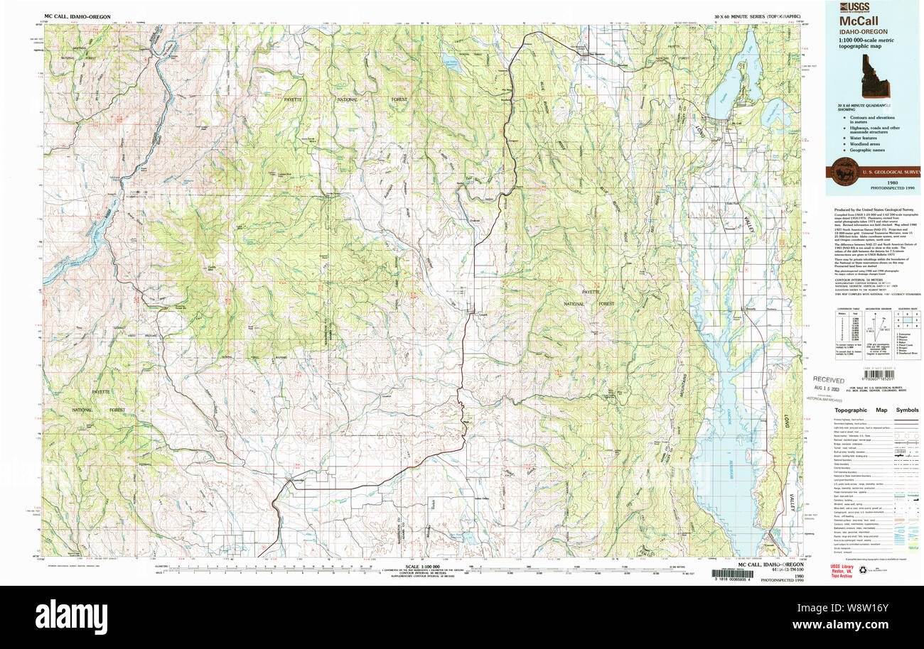 Map of mccall idaho hi-res stock photography and images - Alamy