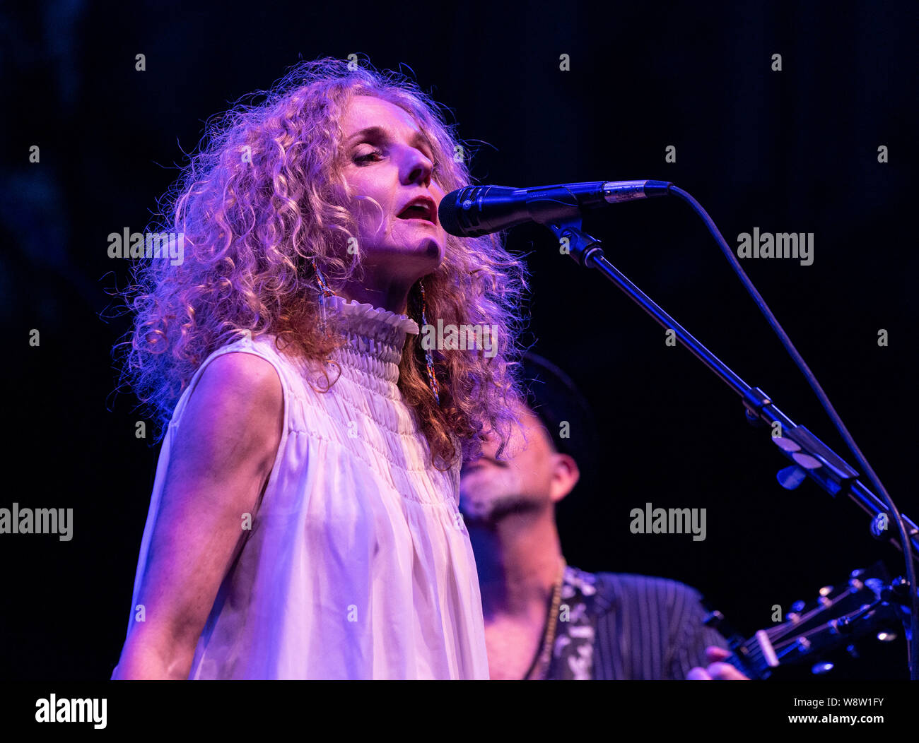 New York, NY - August 10, 2019: Singer Patty Griffin and band perform ...