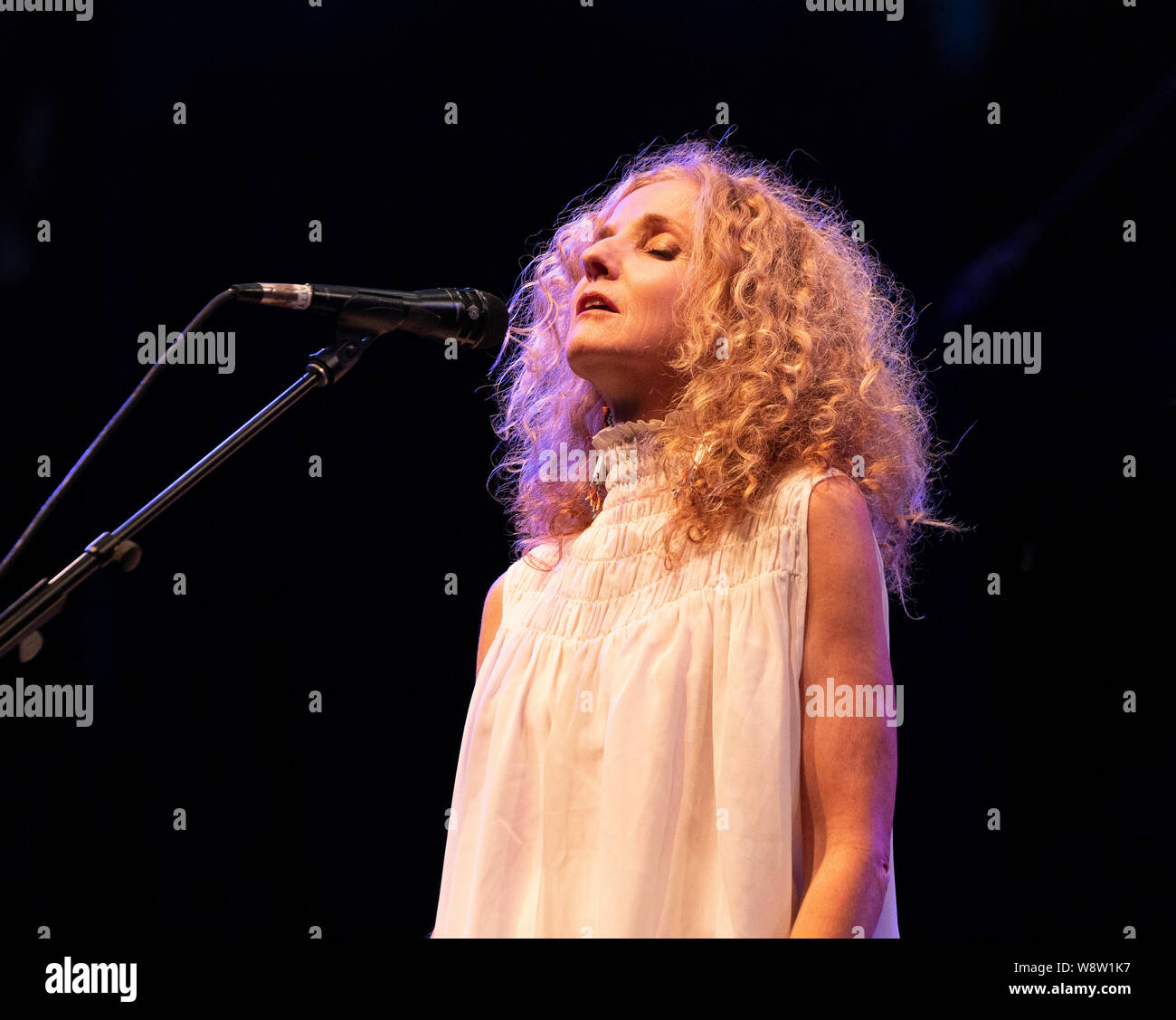 New York, NY - August 10, 2019: Singer Patty Griffin and band perform ...