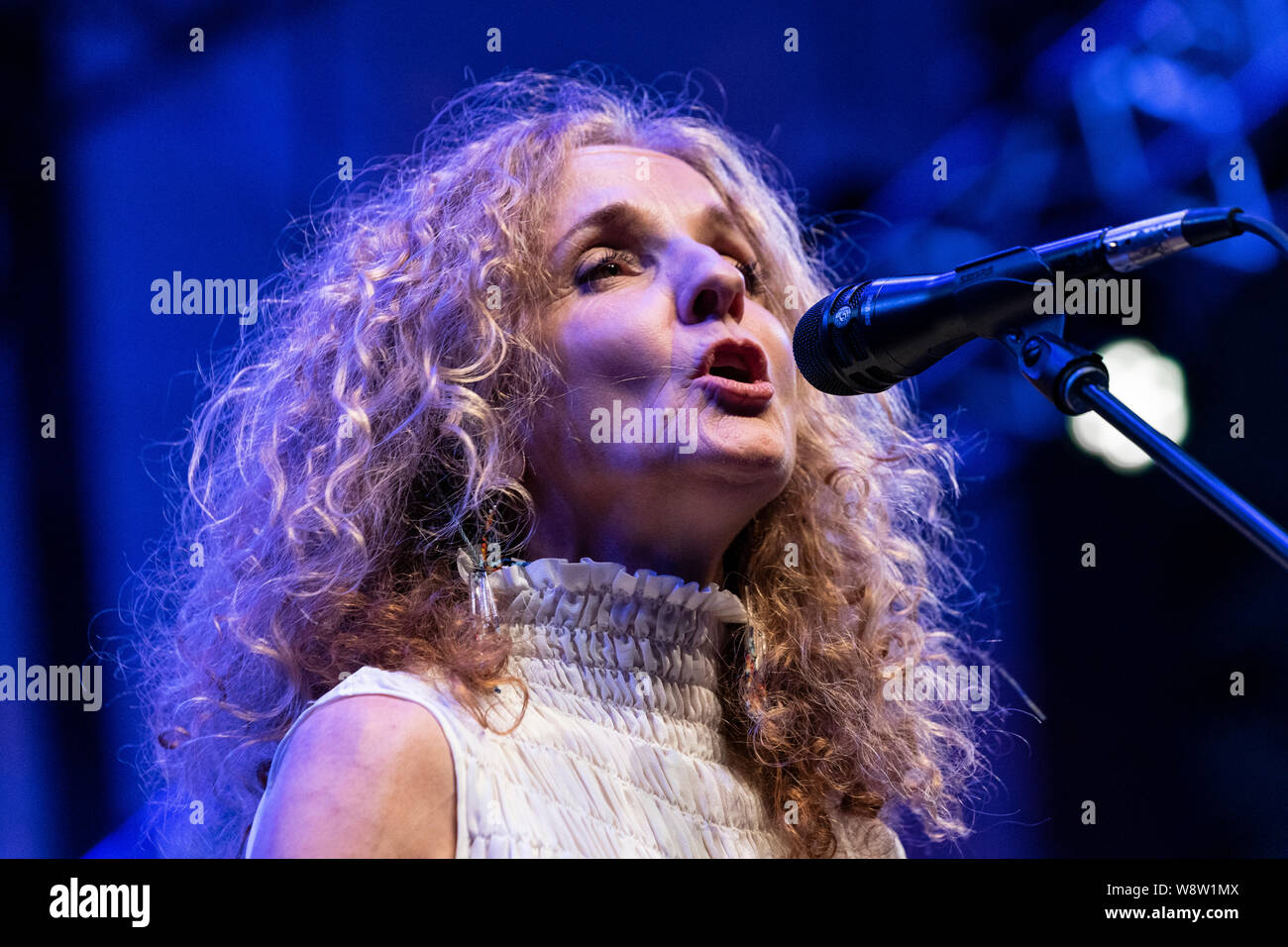 New York, NY - August 10, 2019: Singer Patty Griffin and band perform ...