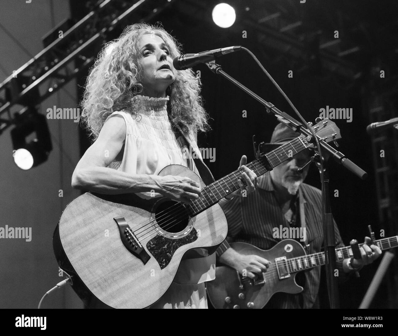 New York, NY - August 10, 2019: Singer Patty Griffin and band perform ...