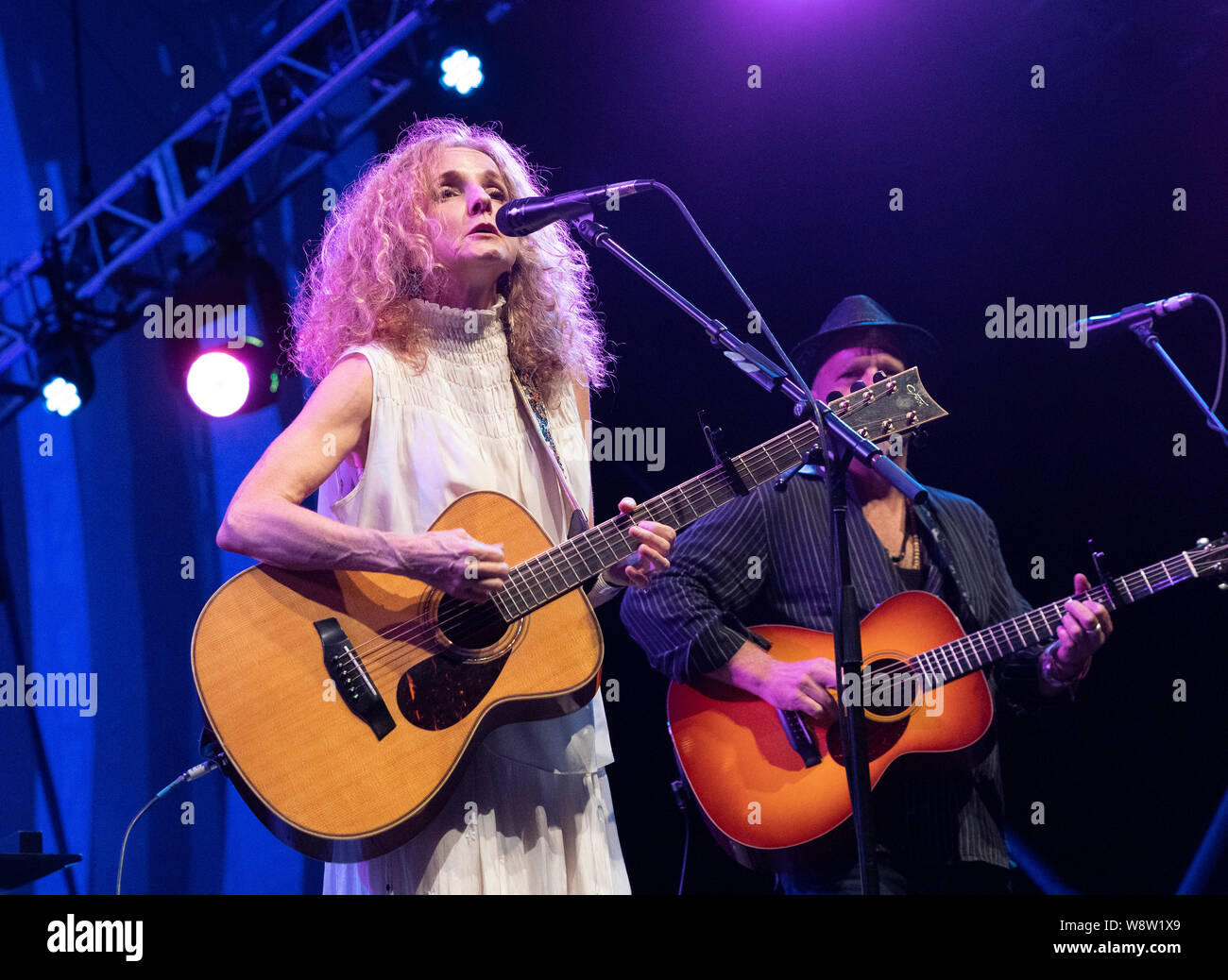 New York, NY - August 10, 2019: Singer Patty Griffin and band perform ...