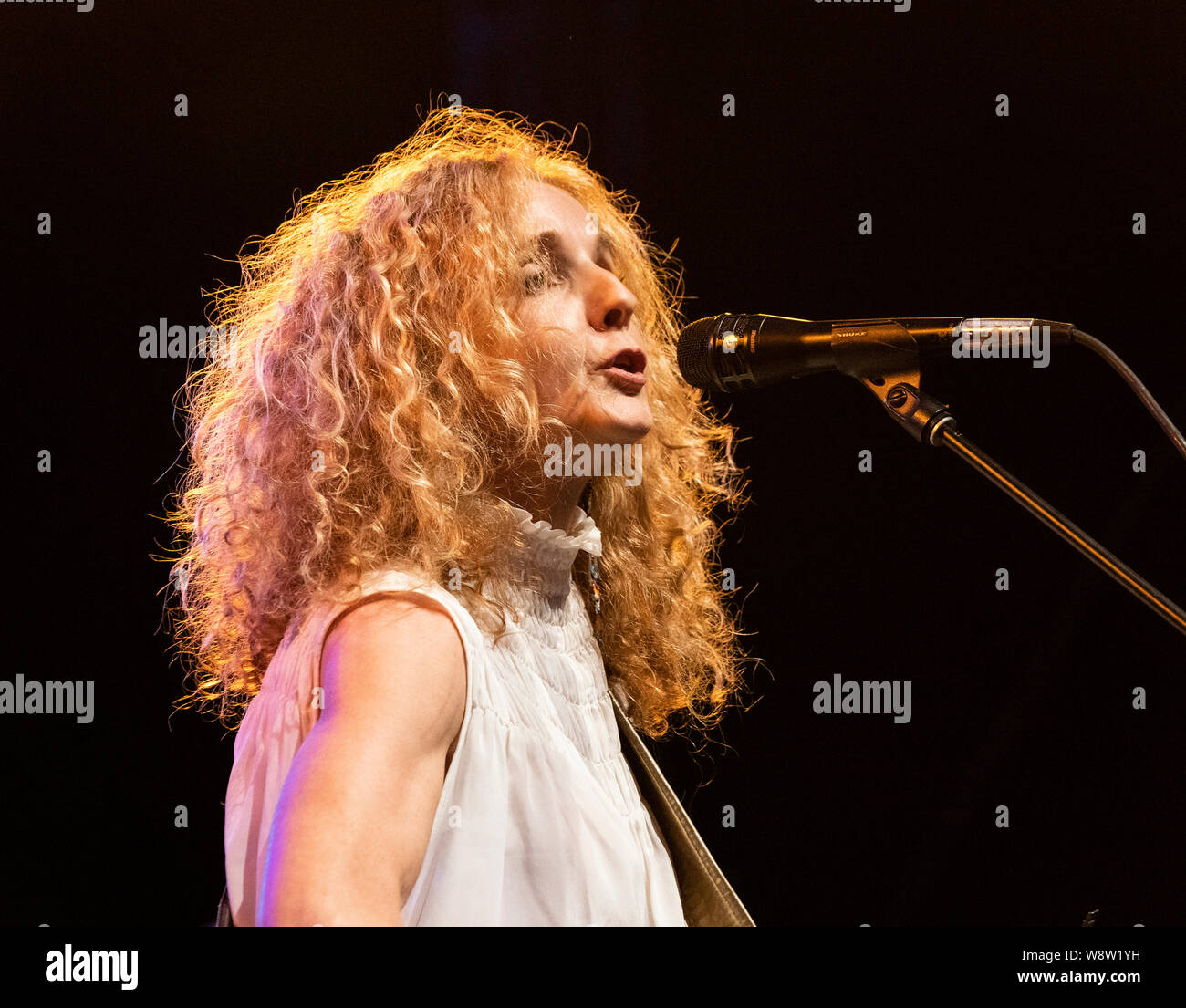 New York, NY - August 10, 2019: Singer Patty Griffin and band perform ...