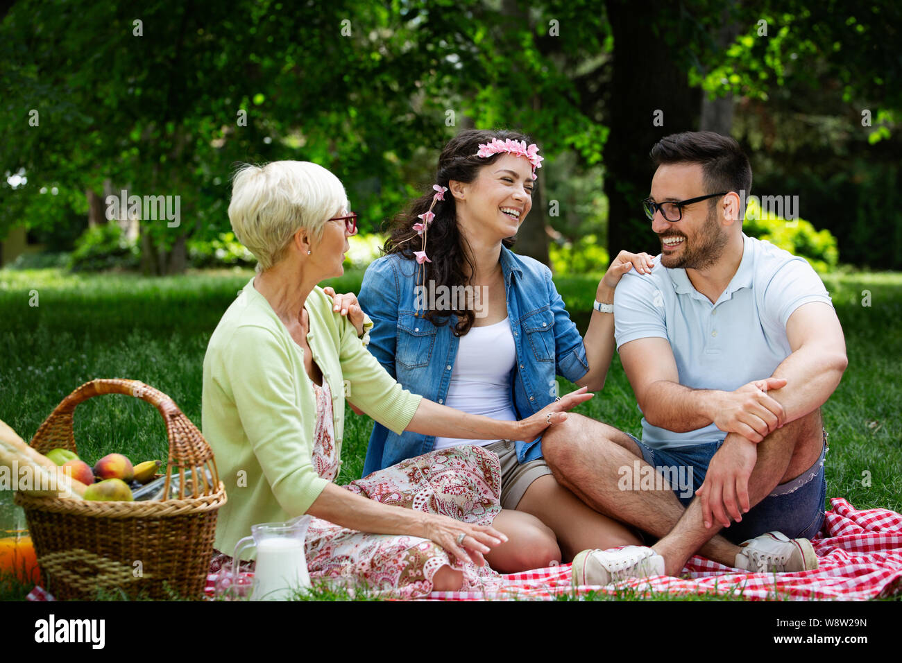 Boy family picnic hi-res stock photography and images - Alamy