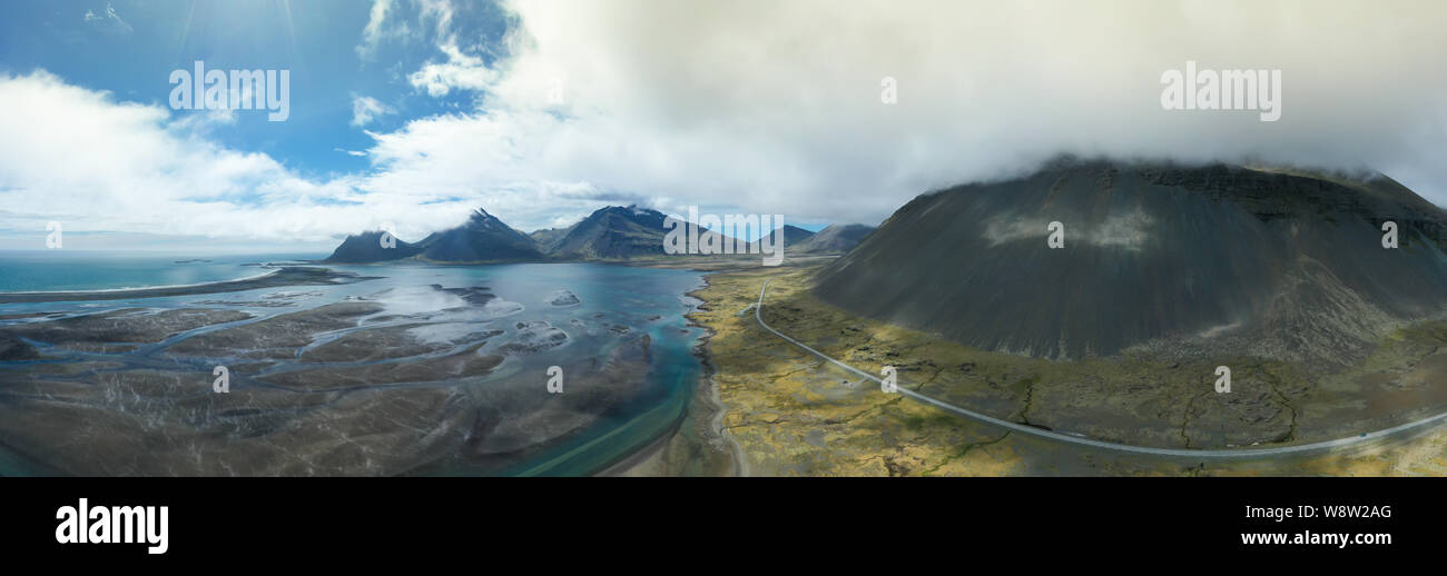 Aerial view of amazing iceland landscapes Stock Photo - Alamy