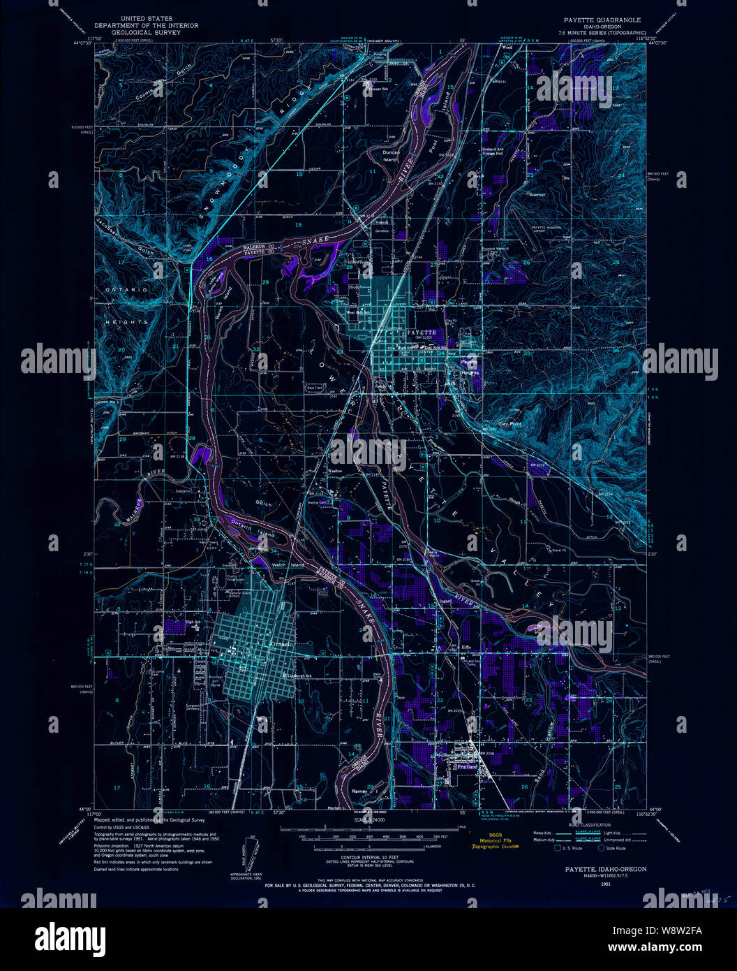 Map of payette hi-res stock photography and images - Alamy