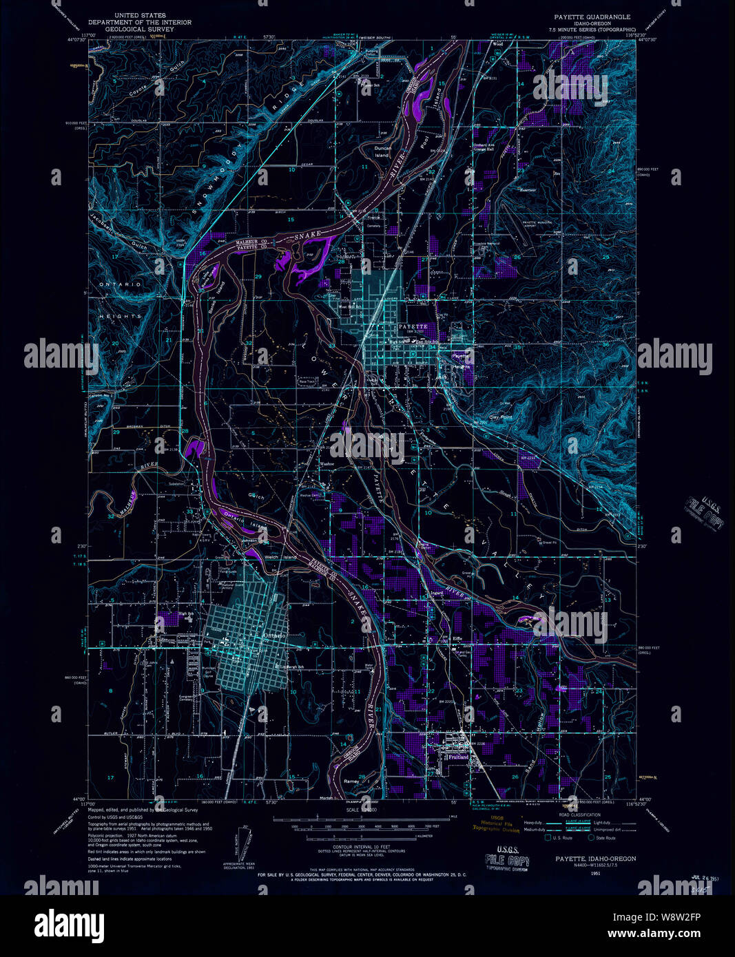 Map of payette hi-res stock photography and images - Alamy