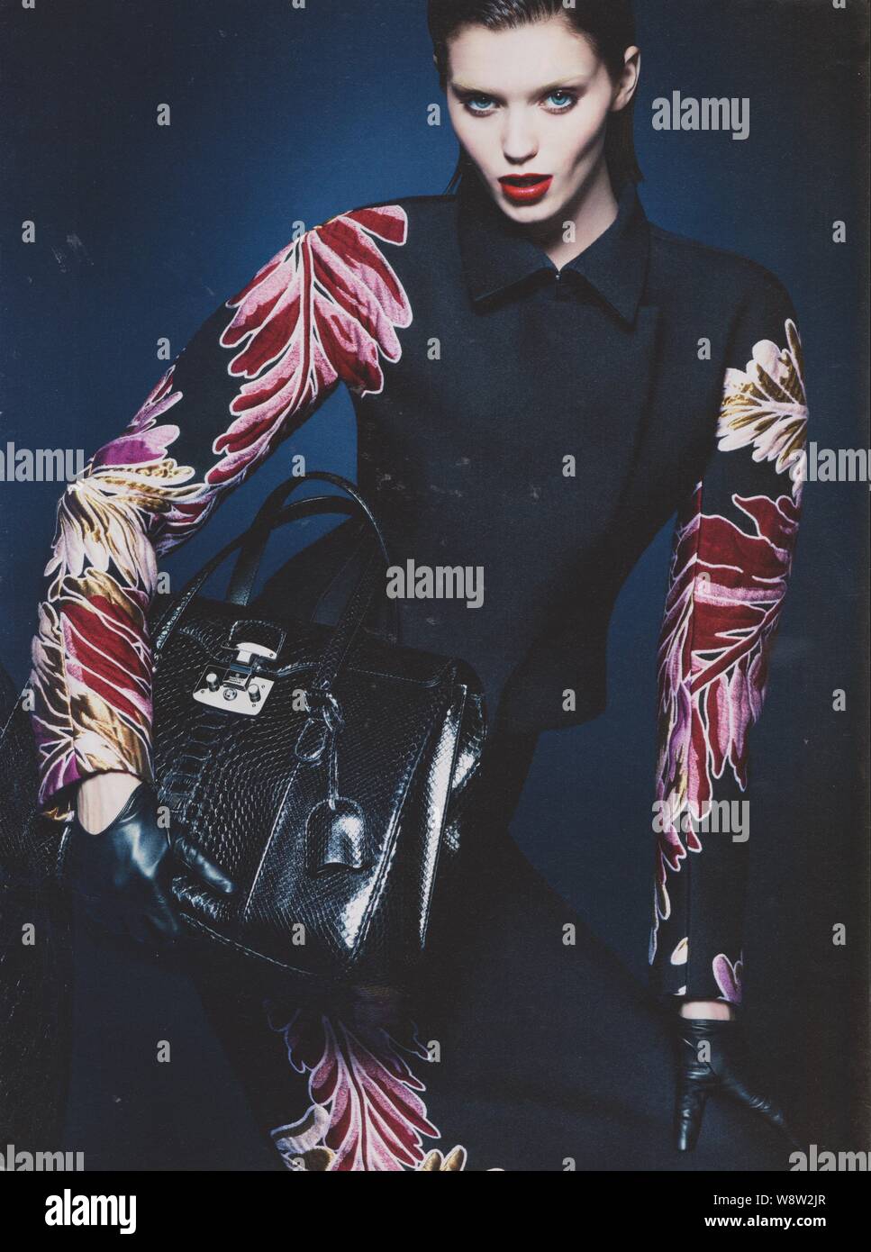 poster advertising GUCCI fashion house with Abbey Lee Kershaw paper ...