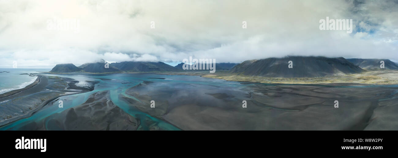 Aerial view of amazing iceland landscapes Stock Photo - Alamy