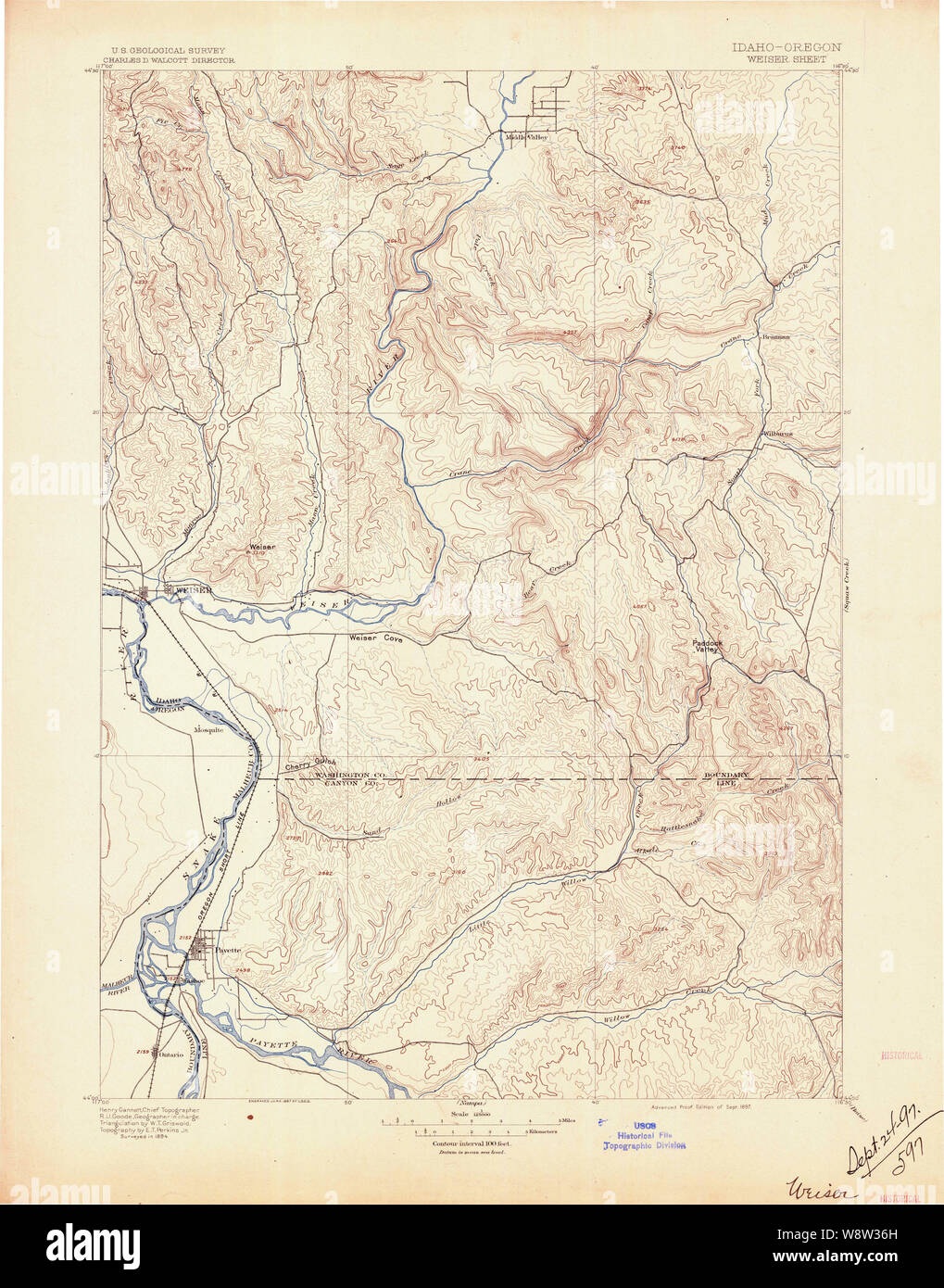 Map of weiser idaho hi-res stock photography and images - Alamy