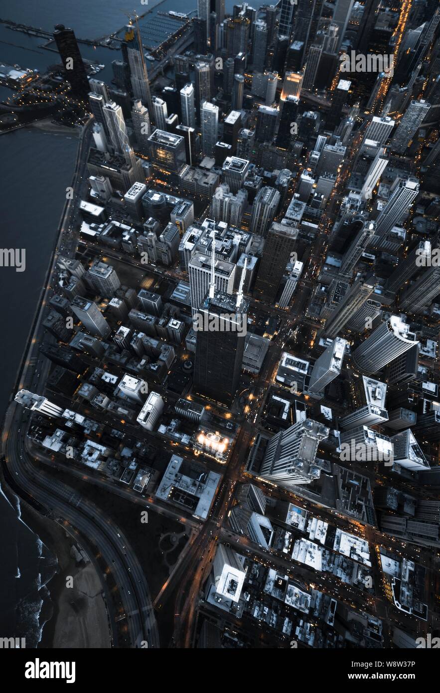 Aerial overhead shot of urban modern business architecture Stock Photo ...