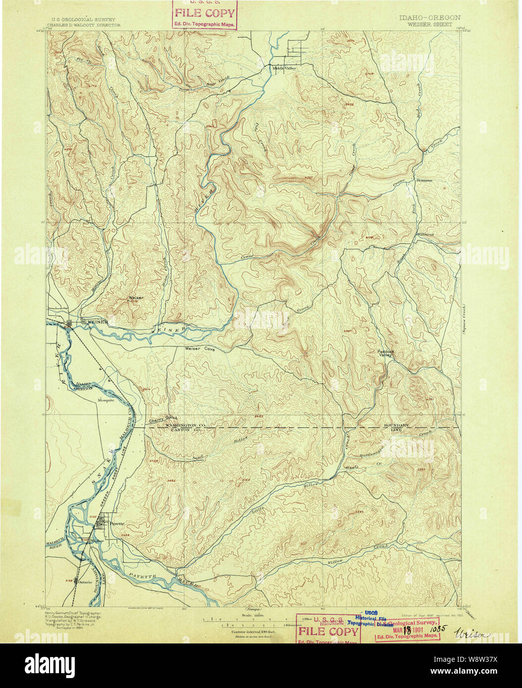 Map of weiser idaho hi-res stock photography and images - Alamy