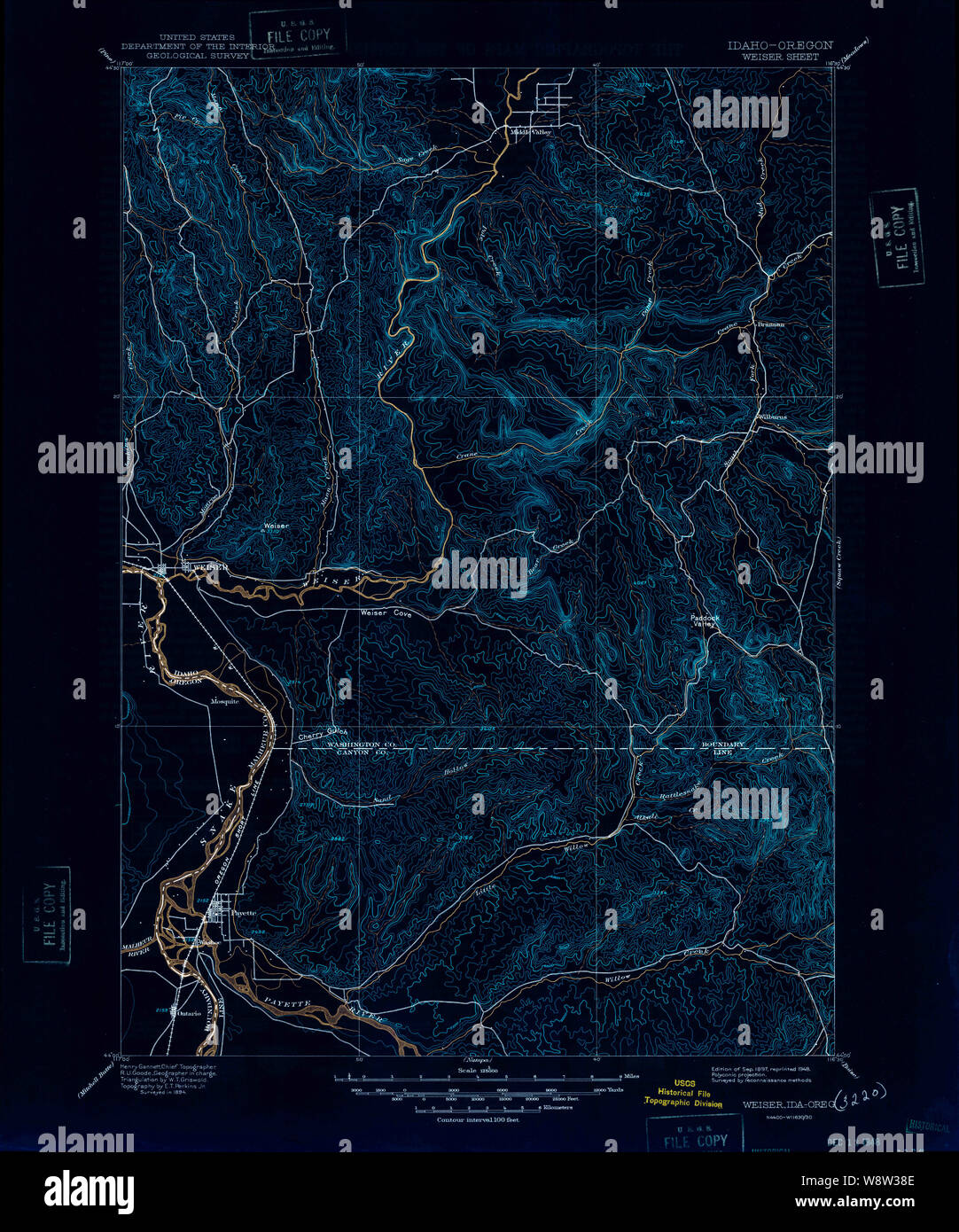 Map of weiser idaho hi-res stock photography and images - Alamy