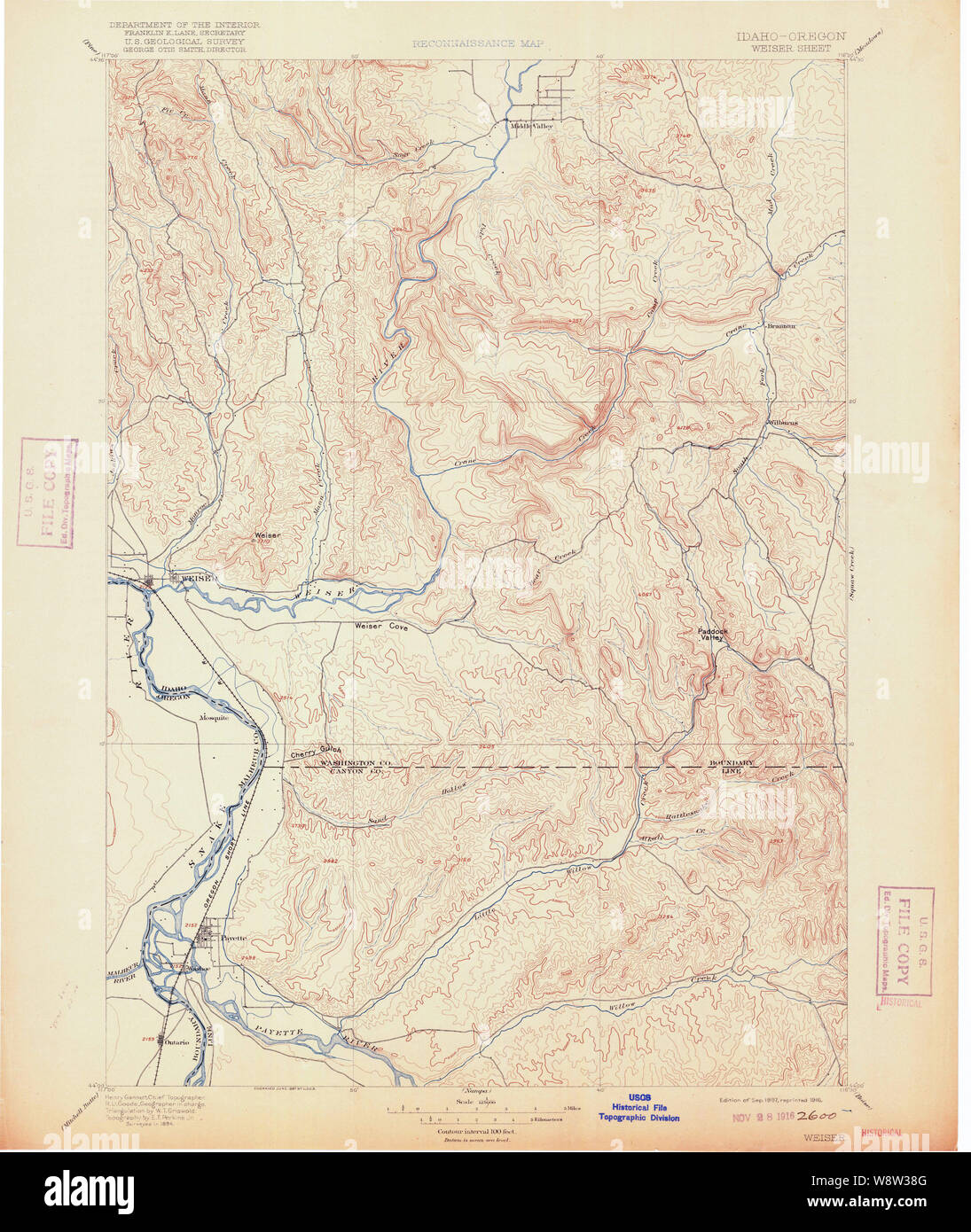 Map of weiser idaho hi-res stock photography and images - Alamy