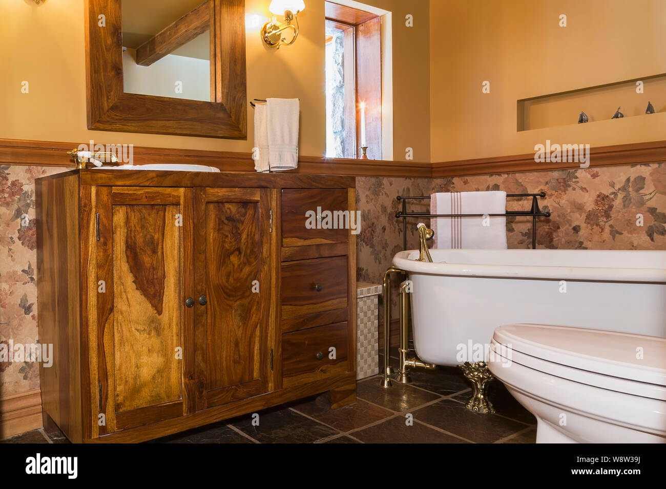 Slate Tile Bathroom Vanity