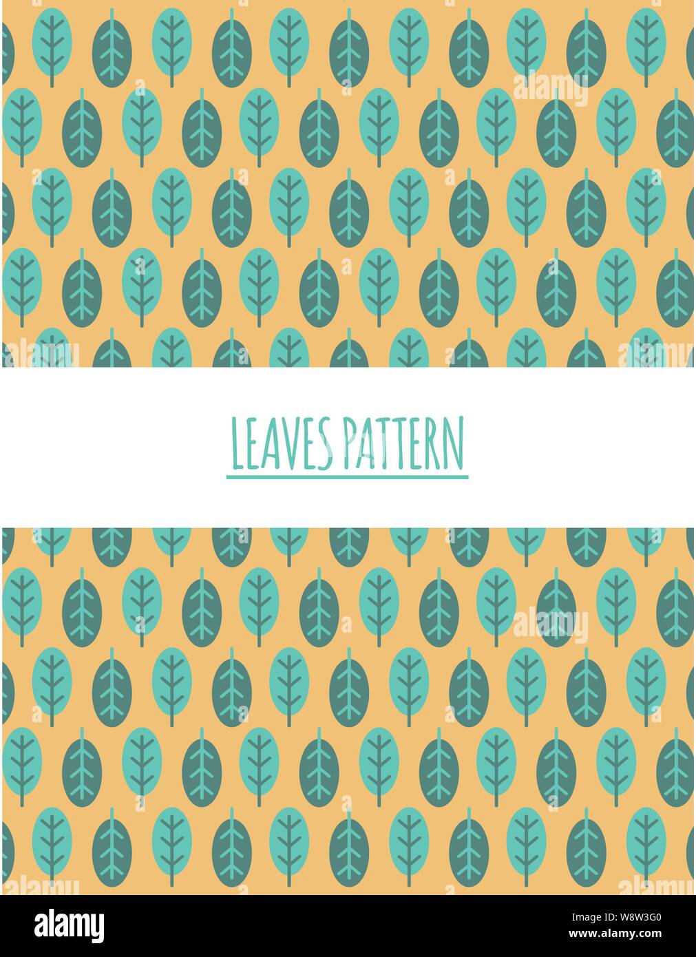 Leave pattern, flat and minimalist style Stock Vector Image & Art - Alamy