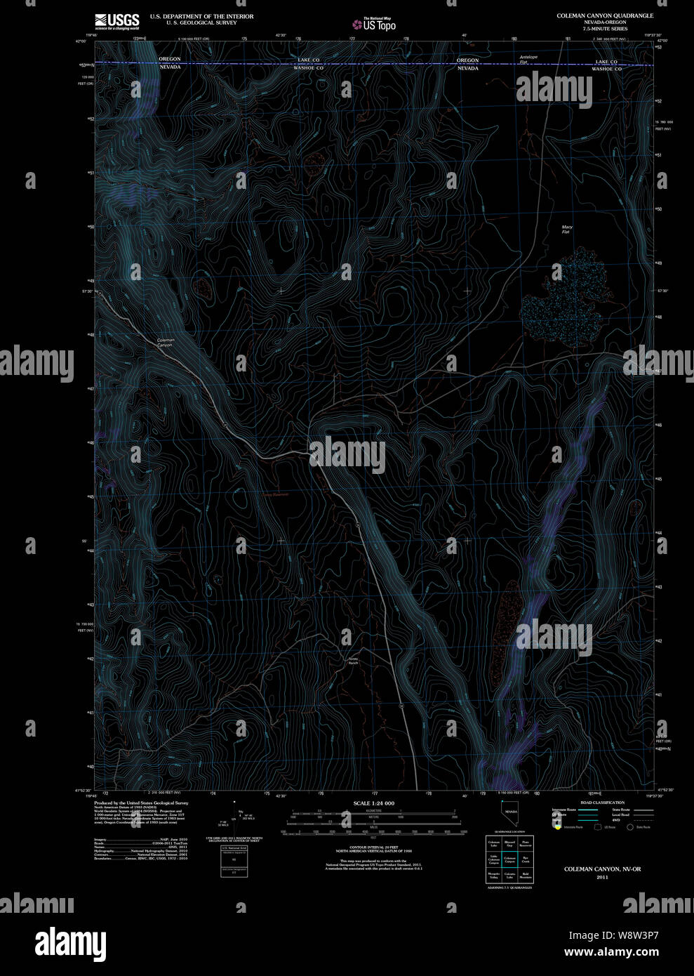 Map of coleman hi-res stock photography and images - Alamy
